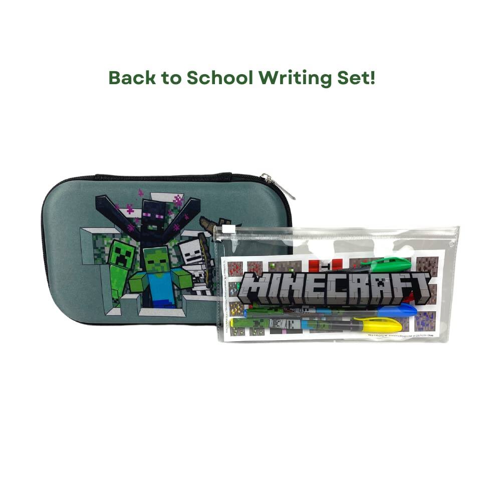 Dapper Styles Minecraft Pencil Case Set With Stickers And Gel Pens For ...
