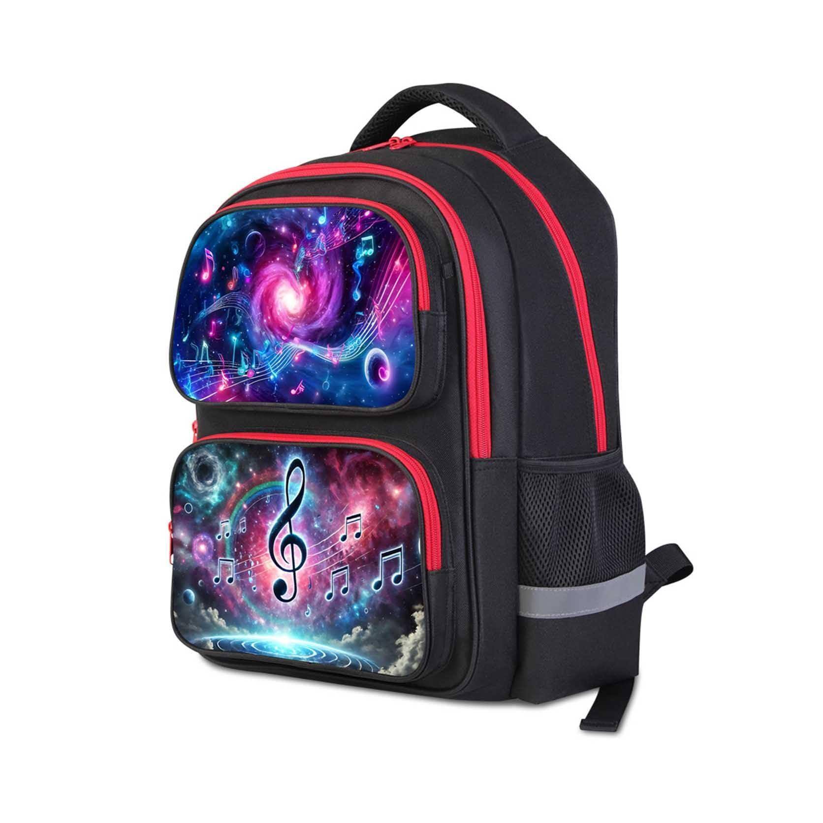 Cozy Serene Music Note Backpack For And School Bookbag Adjustable Strap ...