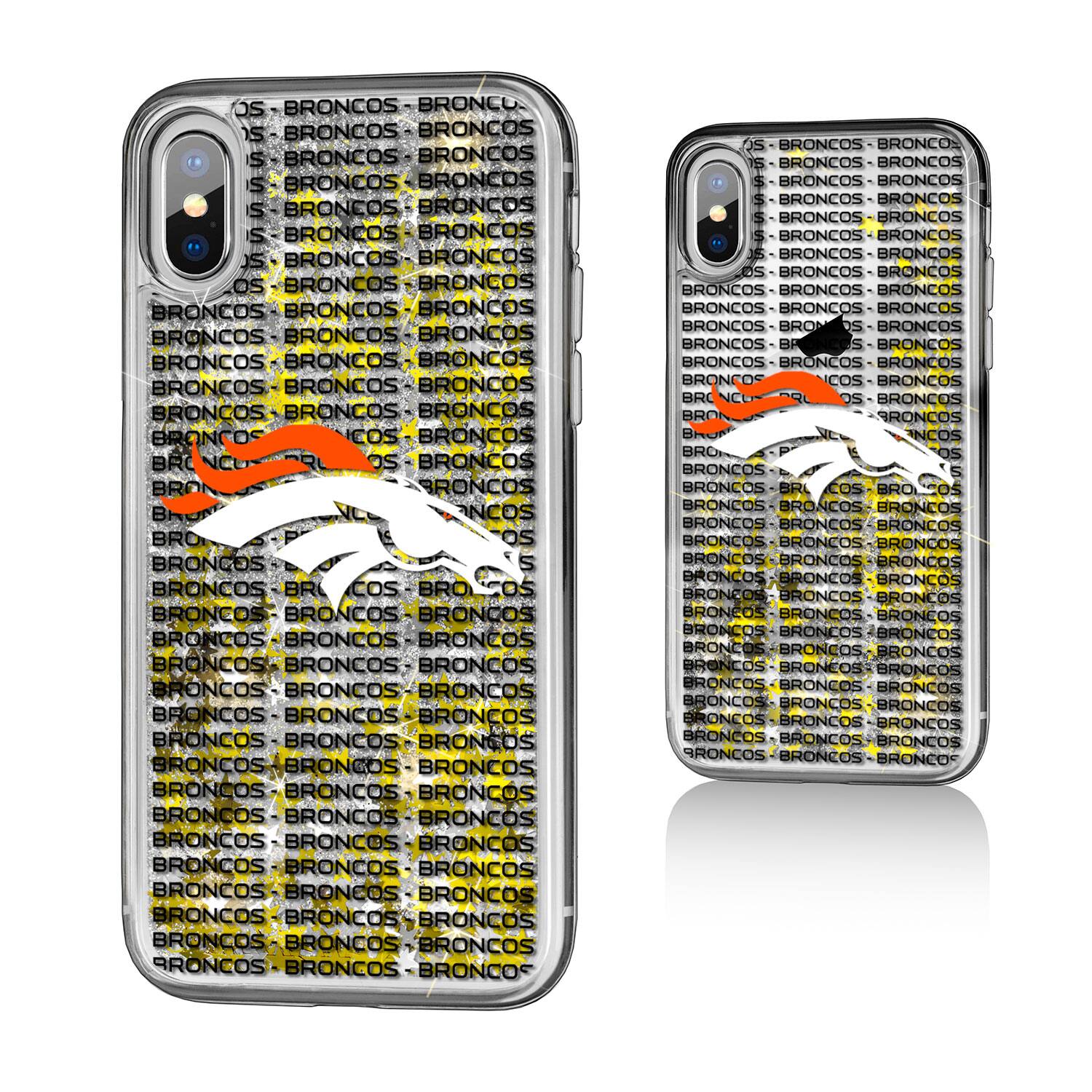 Keyscaper NFL Denver Broncos iPhone Text Backdrop Design Glitter Case ...