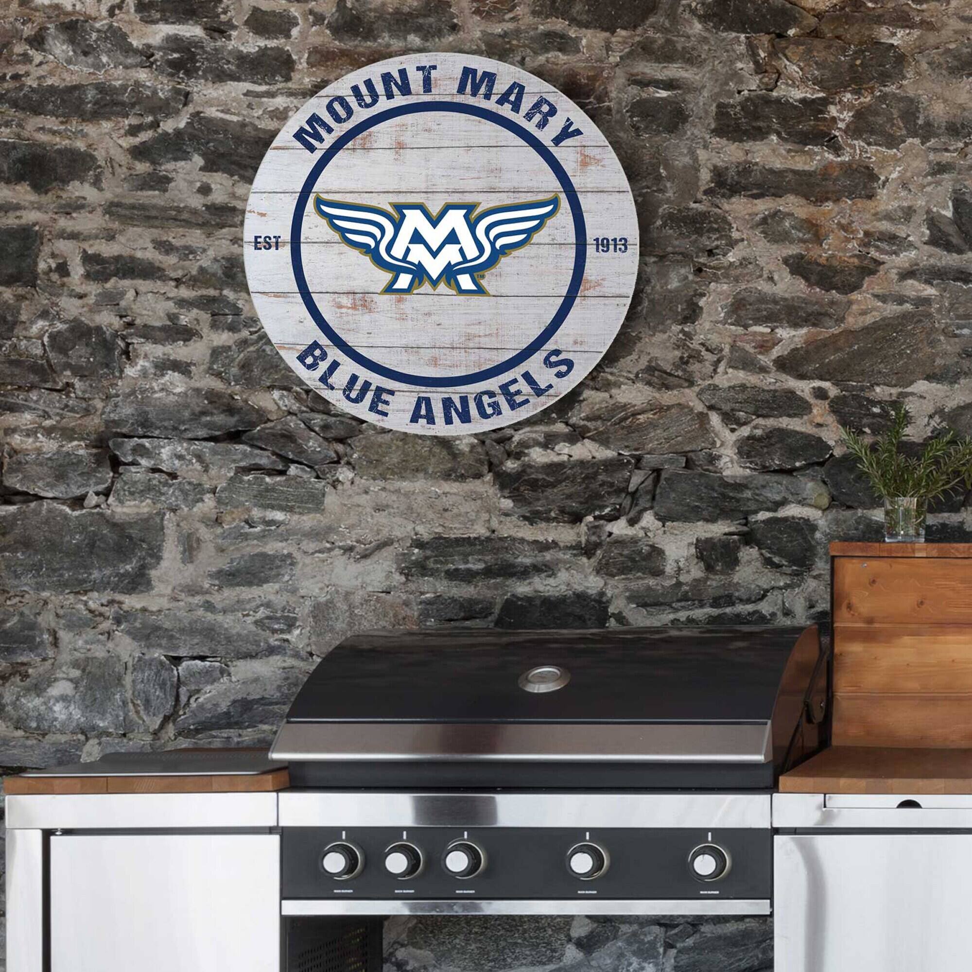 Jardine Mount Mary Blue Angels 20'' x 20'' Indoor/Outdoor Weathered ...