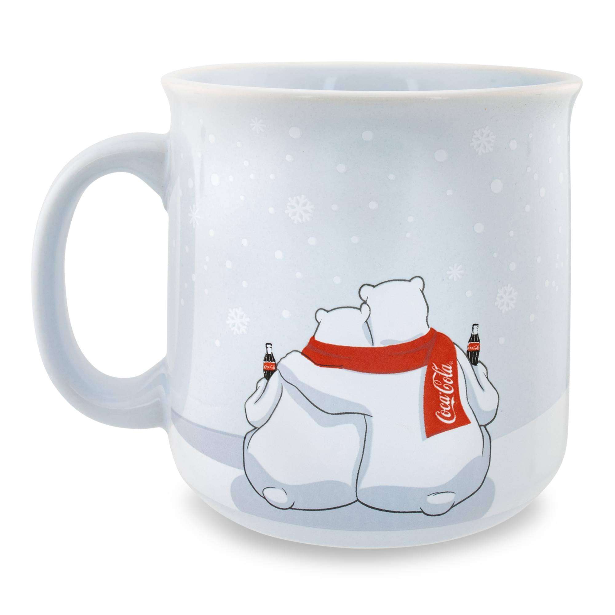 Silver Buffalo Coca Cola Holiday Polar Bears Ceramic Camper Mug | Holds ...