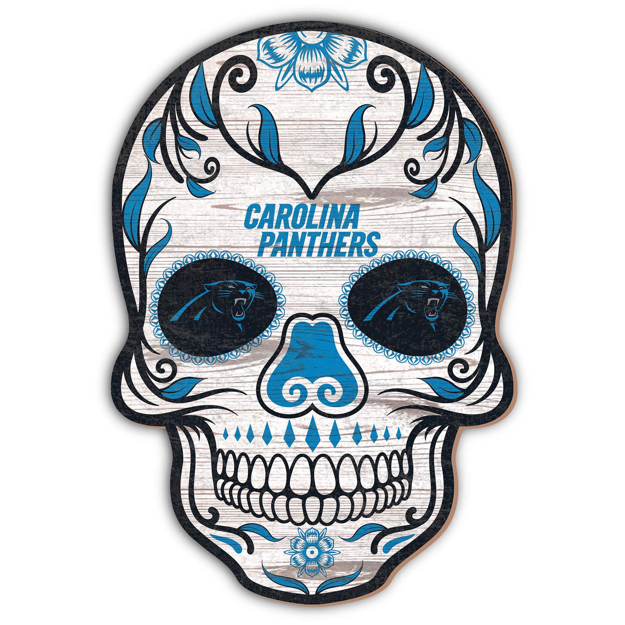 Carolina Fan Creations - Panthers 12'' Sugar Skull Sign - Multicolor ...