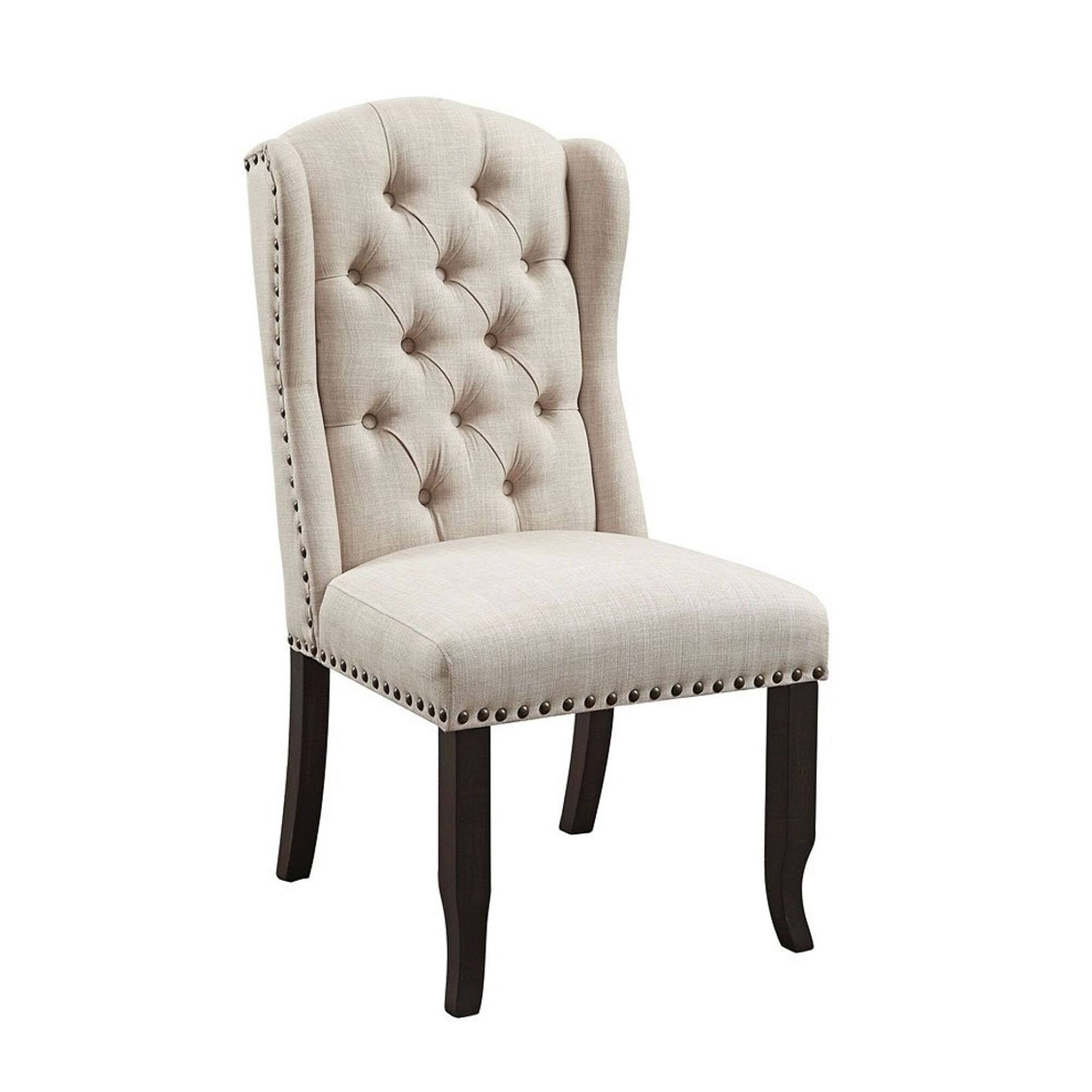 Manhattan Lane Bega 6pc Dining Table, Bench, Wingback Chair Set, Beige ...