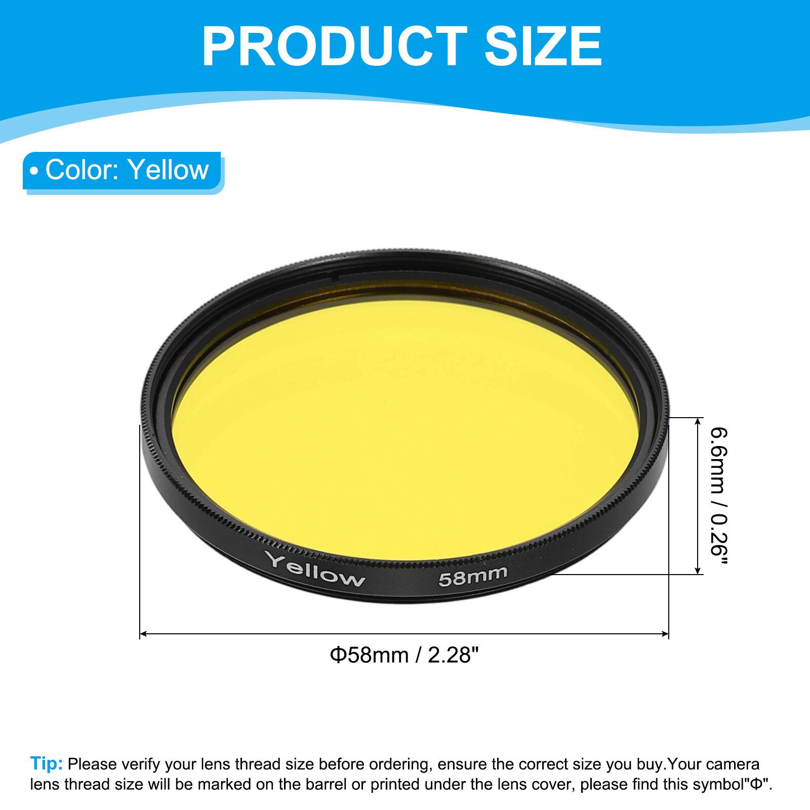Unique Bargains 58mm Full Color Lens Filter, Scratch Optical Resin ...