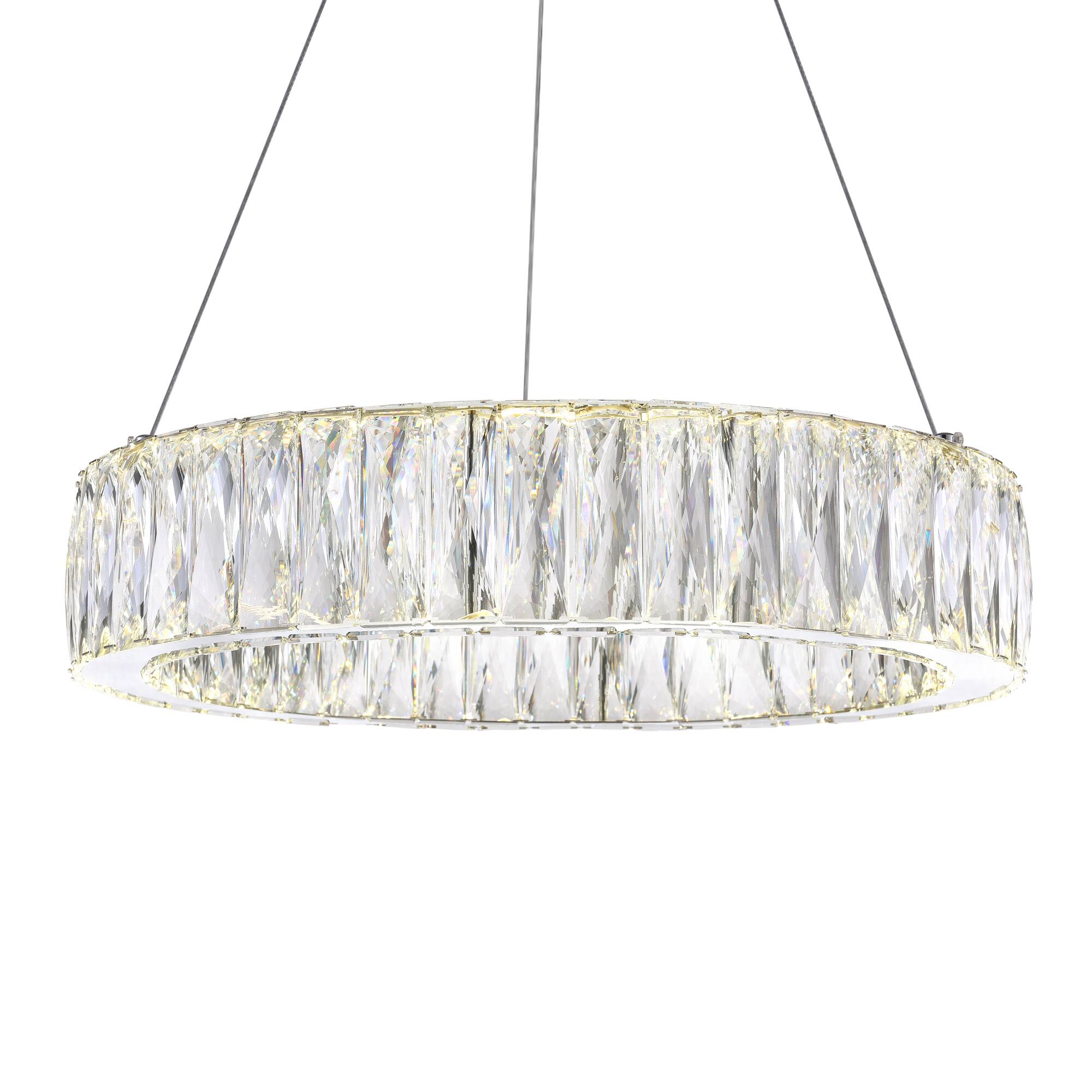 CWI Lighting Juno LED Chandelier With Finish Chrome 5704P20-1-601 ...