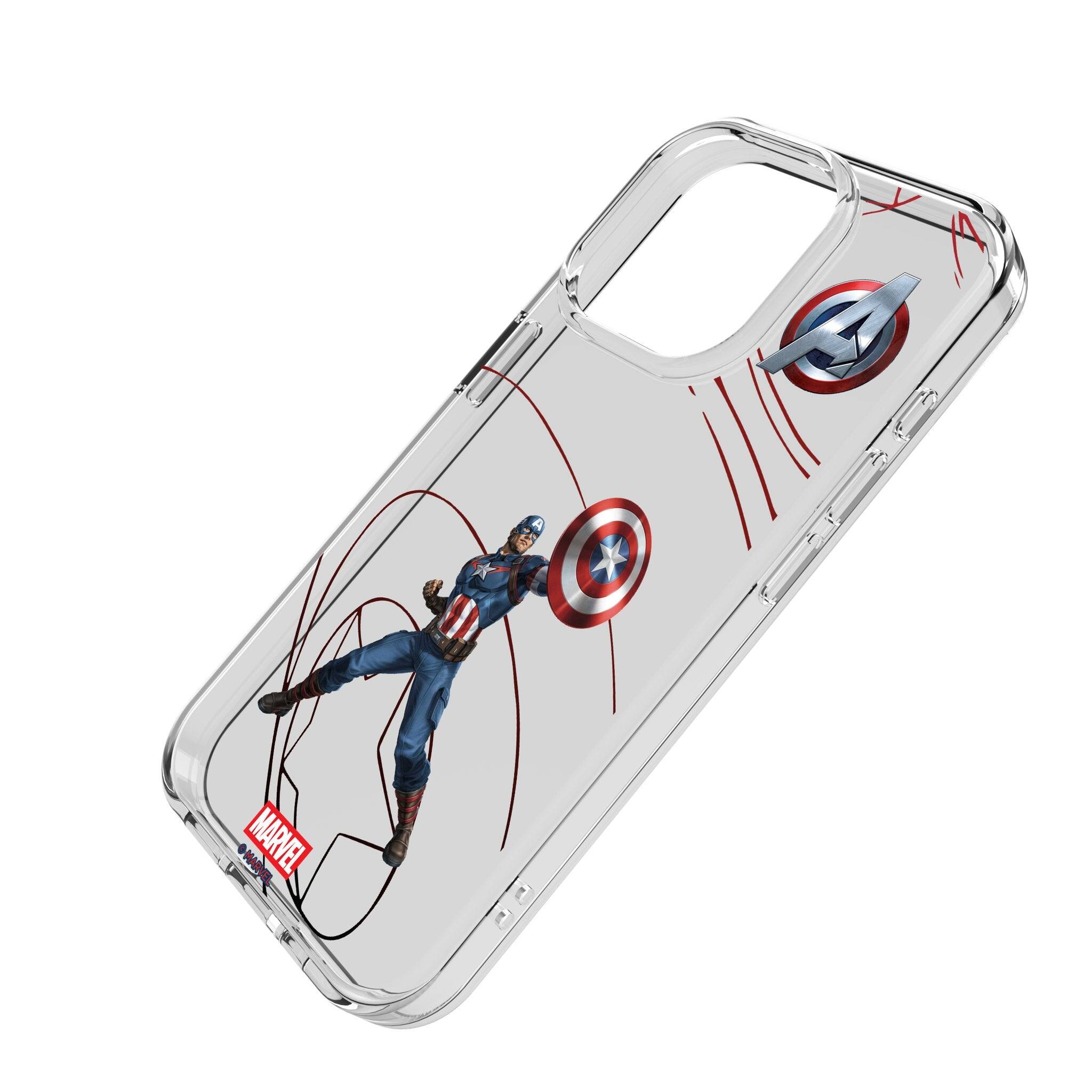 Keyscaper Marvel MechLine Clear Phone Case Apple iPhone 15 Plus Captain ...
