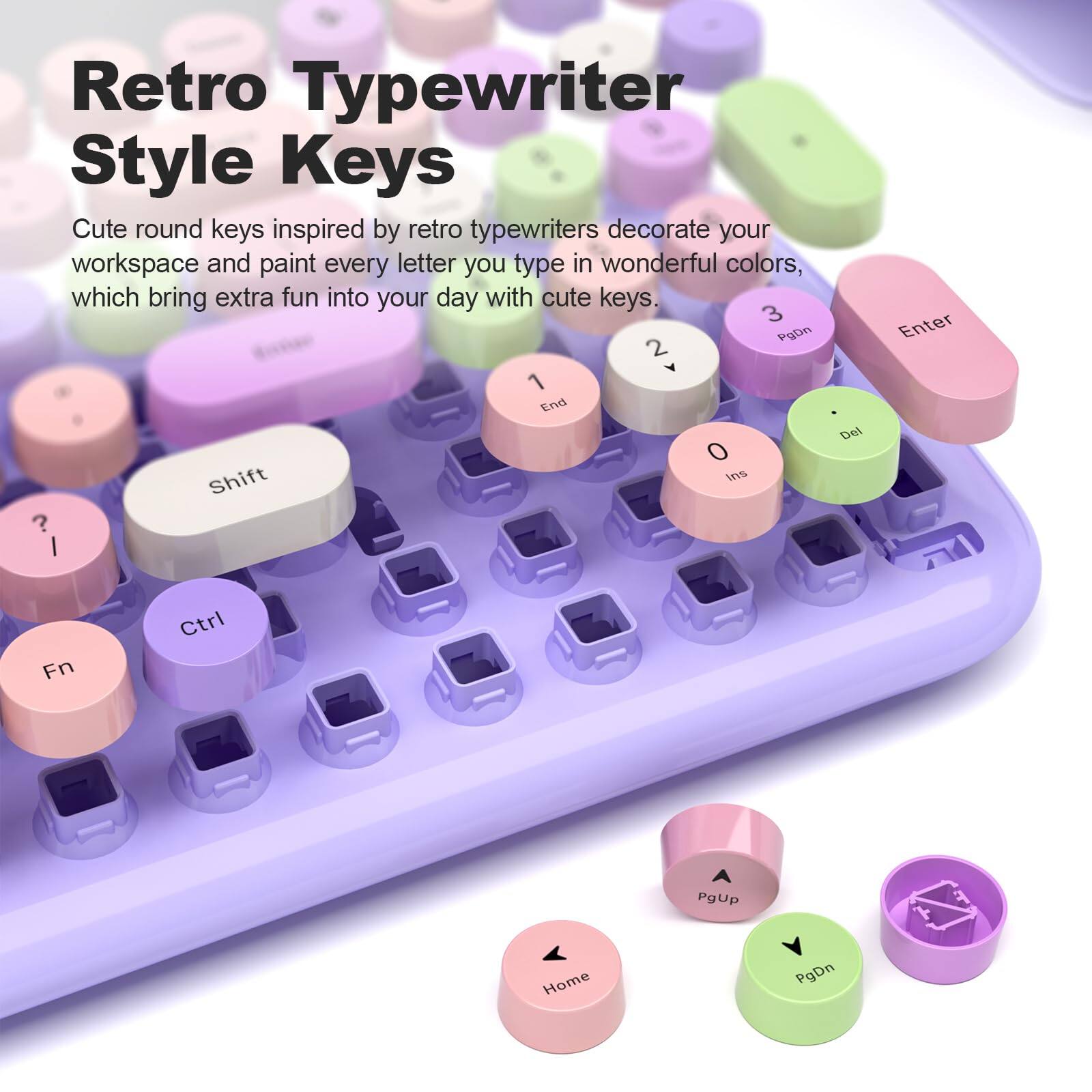 Pacoar Cade Wireless 100 key Mini Typewriter Keyboards For Ipad Pc ...