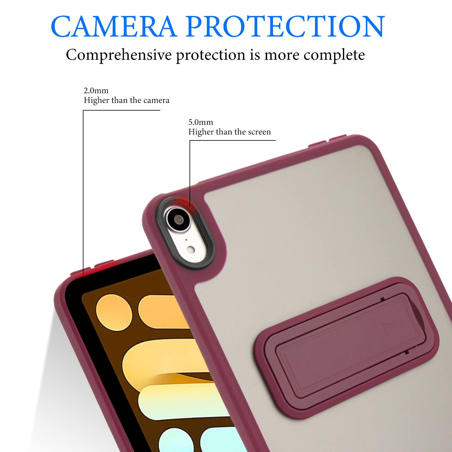 Dteck Matte Case for Apple iPad mini (A17 Pro) 2024 / mini 6 (2021) 8.3 ...