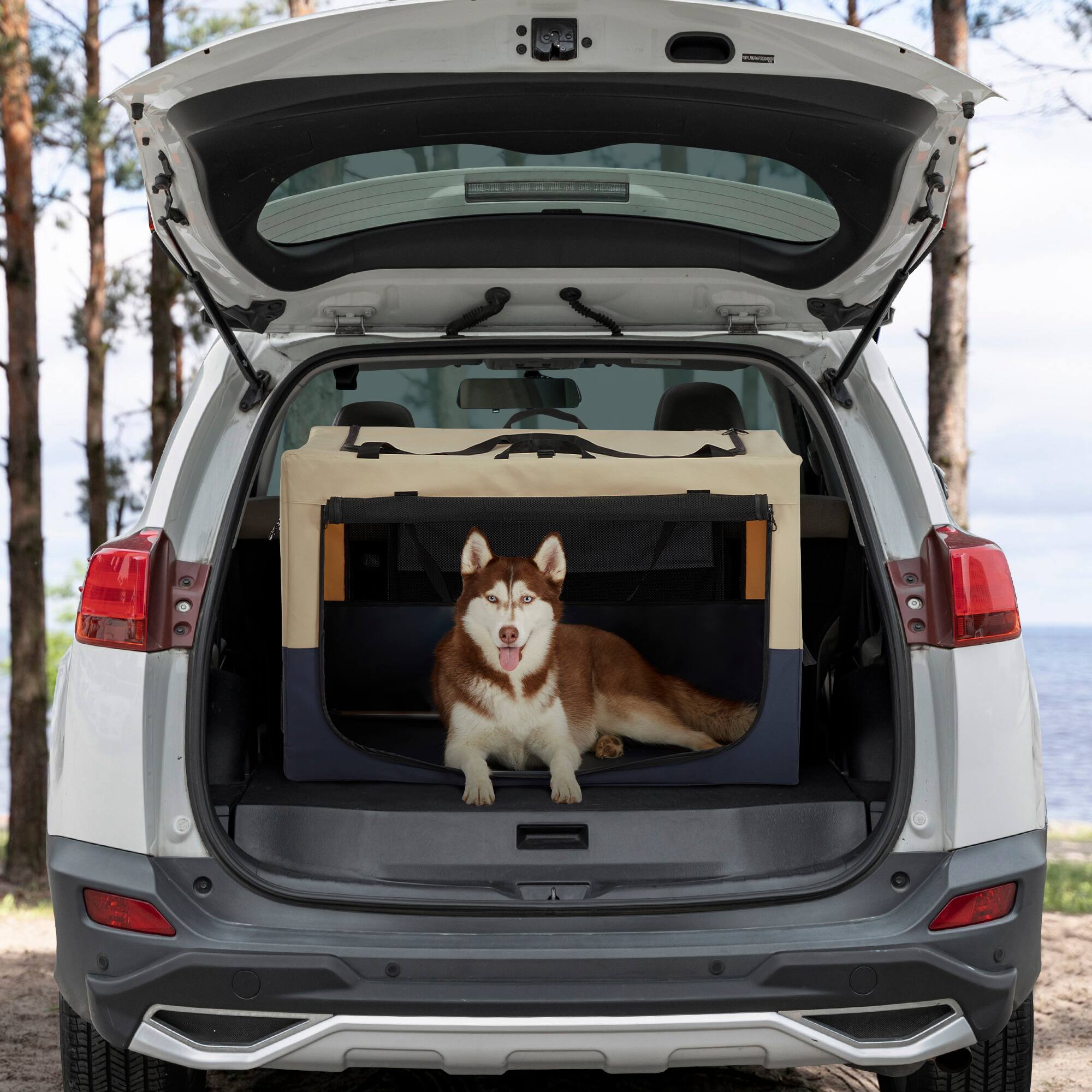 APRILSOUL Dog Crates for Dogs Adjustable Fabric Cover by Spiral Iron ...