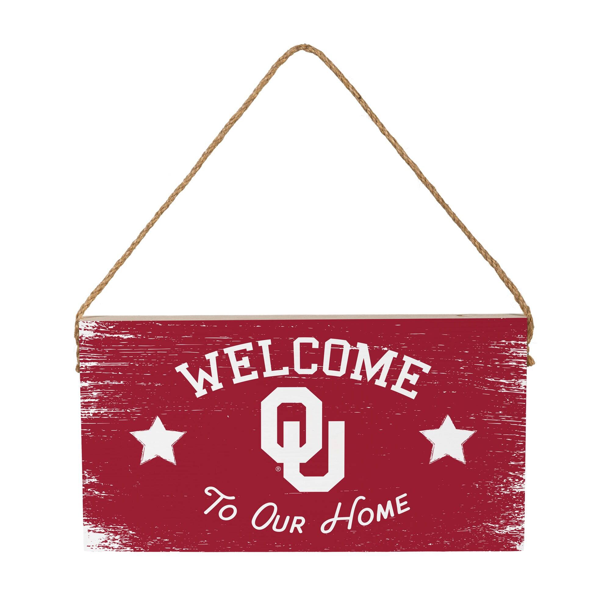 Evergreen Enterprises Oklahoma Sooners 6" x 11" Welcome Home Wood Wall ...