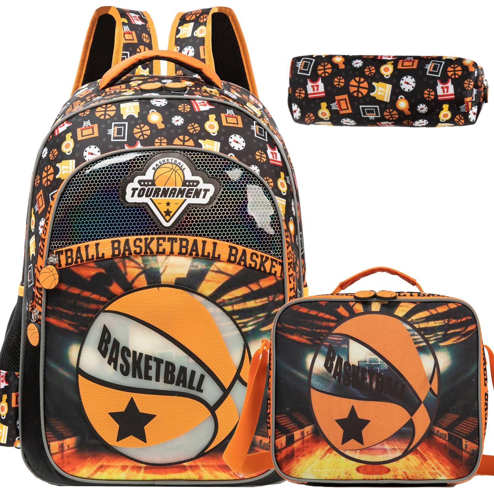 Live At Space Backpack For School With Lunch Box Backpacks Leopard ...