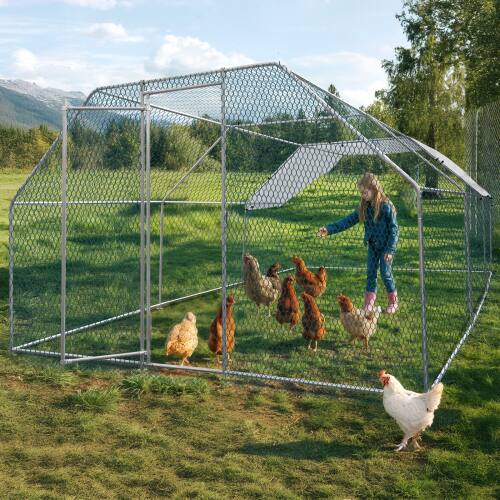 Alt View 9. Winado - 20x10x6.5FT Chicken Coop Large Metal Cage for ...