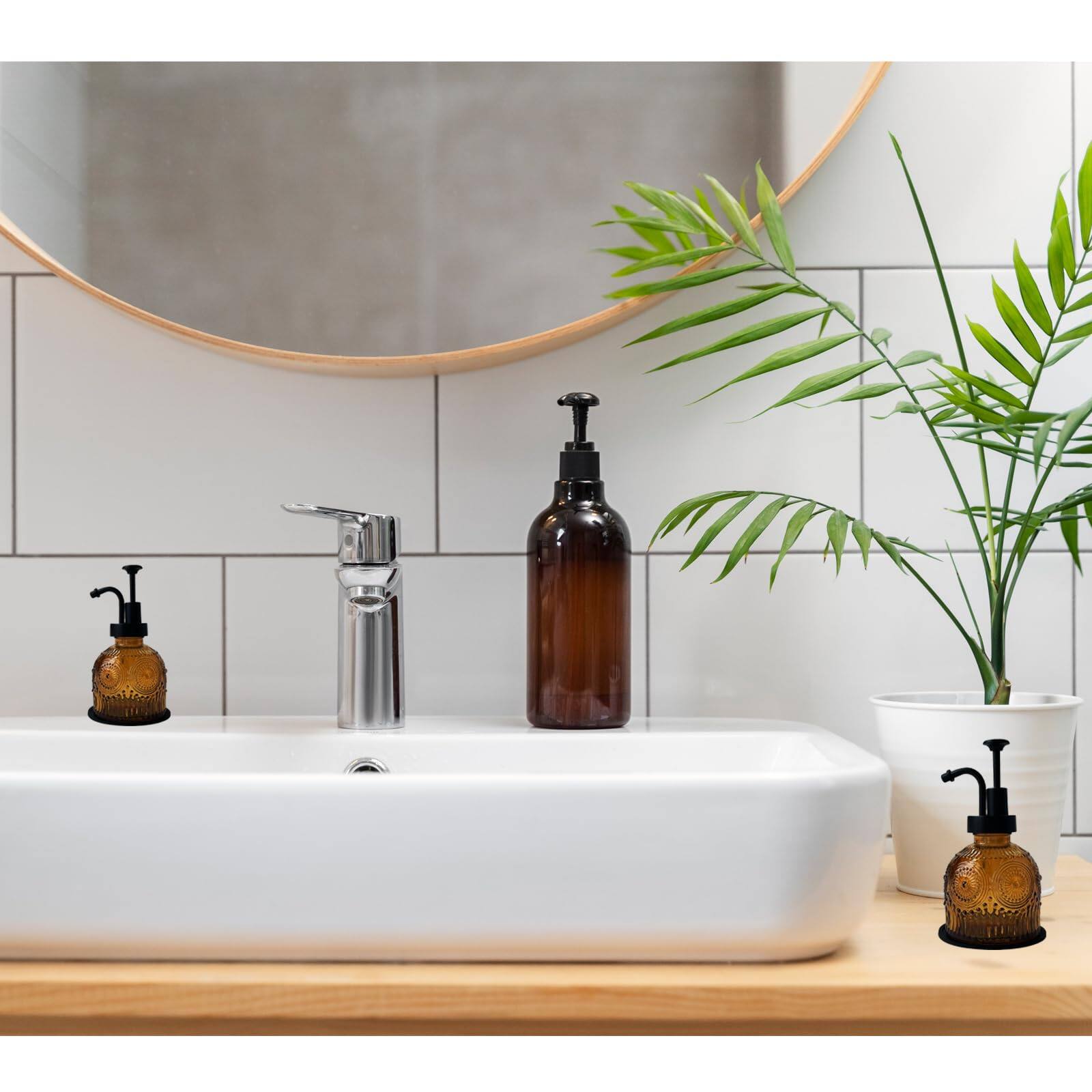 Dapper Styles Vintage Soap Dispenser For Bathroom Glass Kitchen With ...