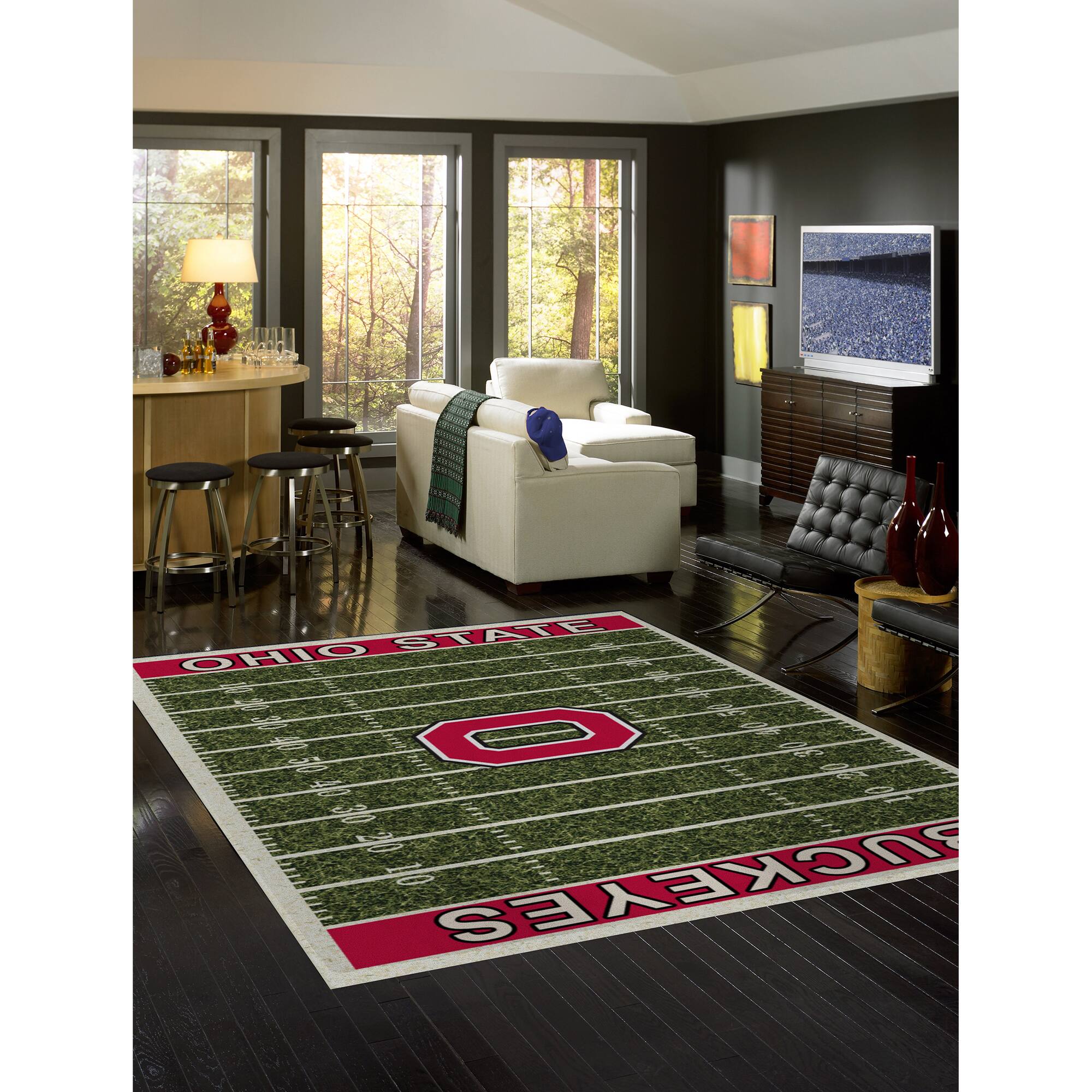 Imperial Ohio State Buckeyes 7'8'' x 10'9'' Home Field Rug Black ...