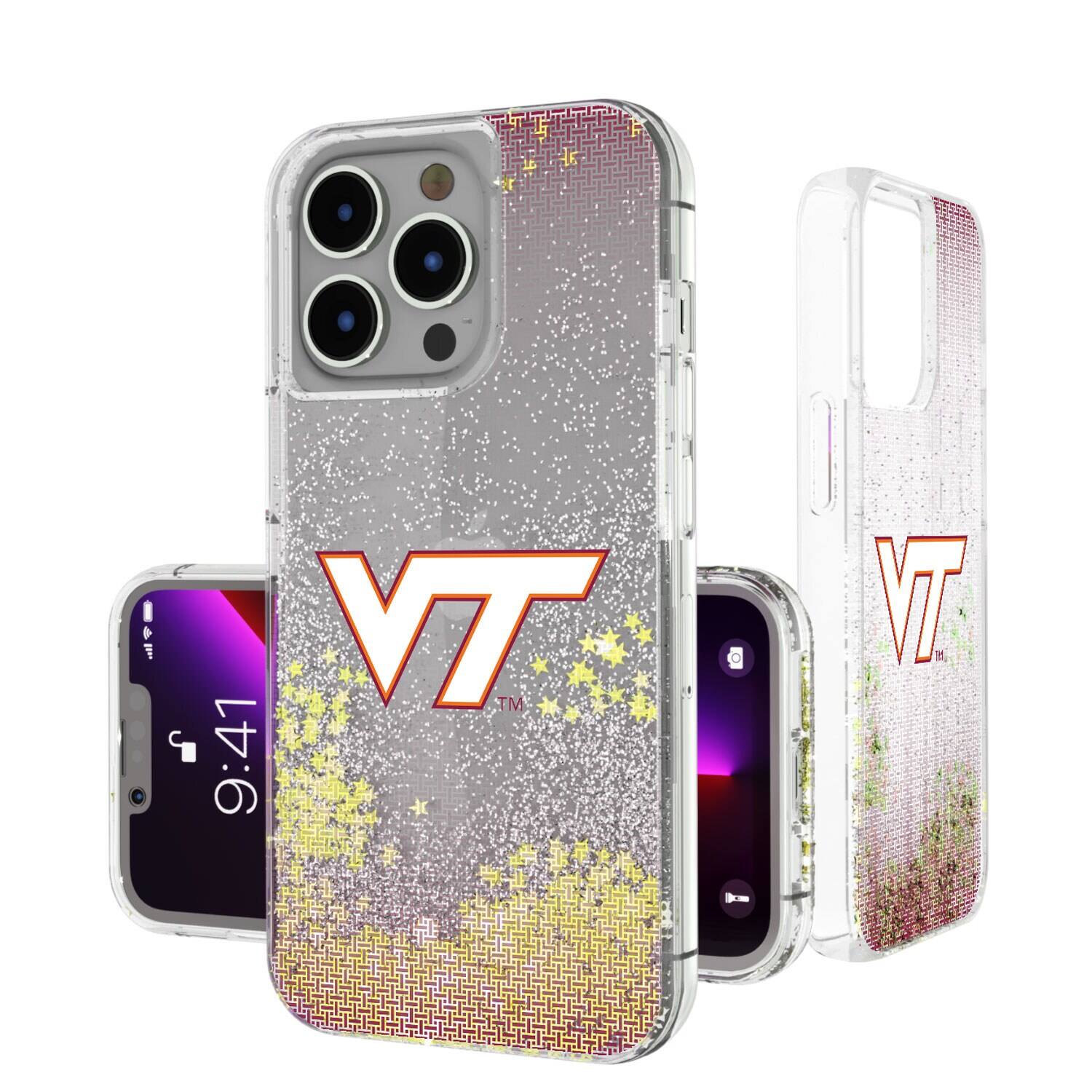 Keyscaper NCAA Virginia Tech Hokies Linen Logo iPhone Glitter Case 13 ...