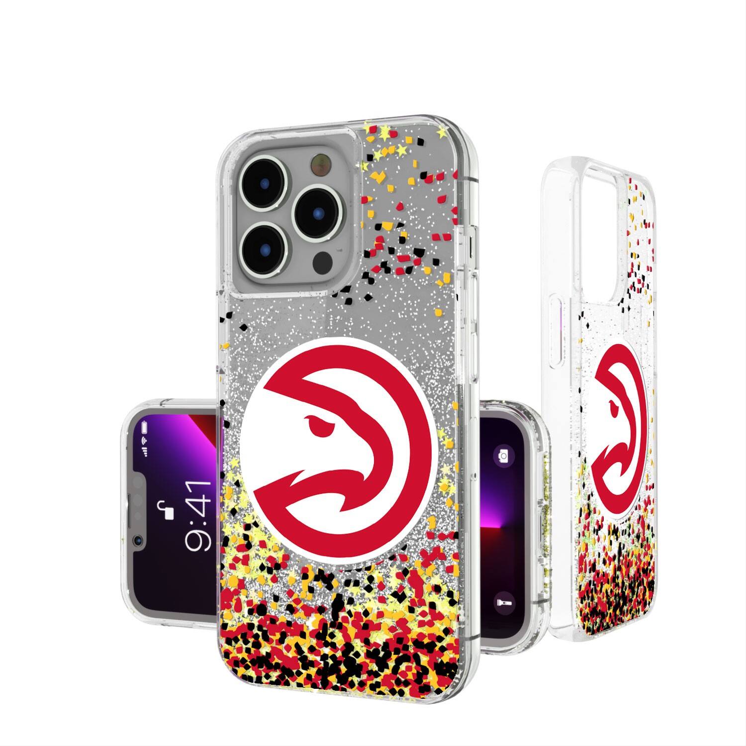 Keyscaper NBA Atlanta Hawks iPhone Glitter Case with Confetti Design 15 ...