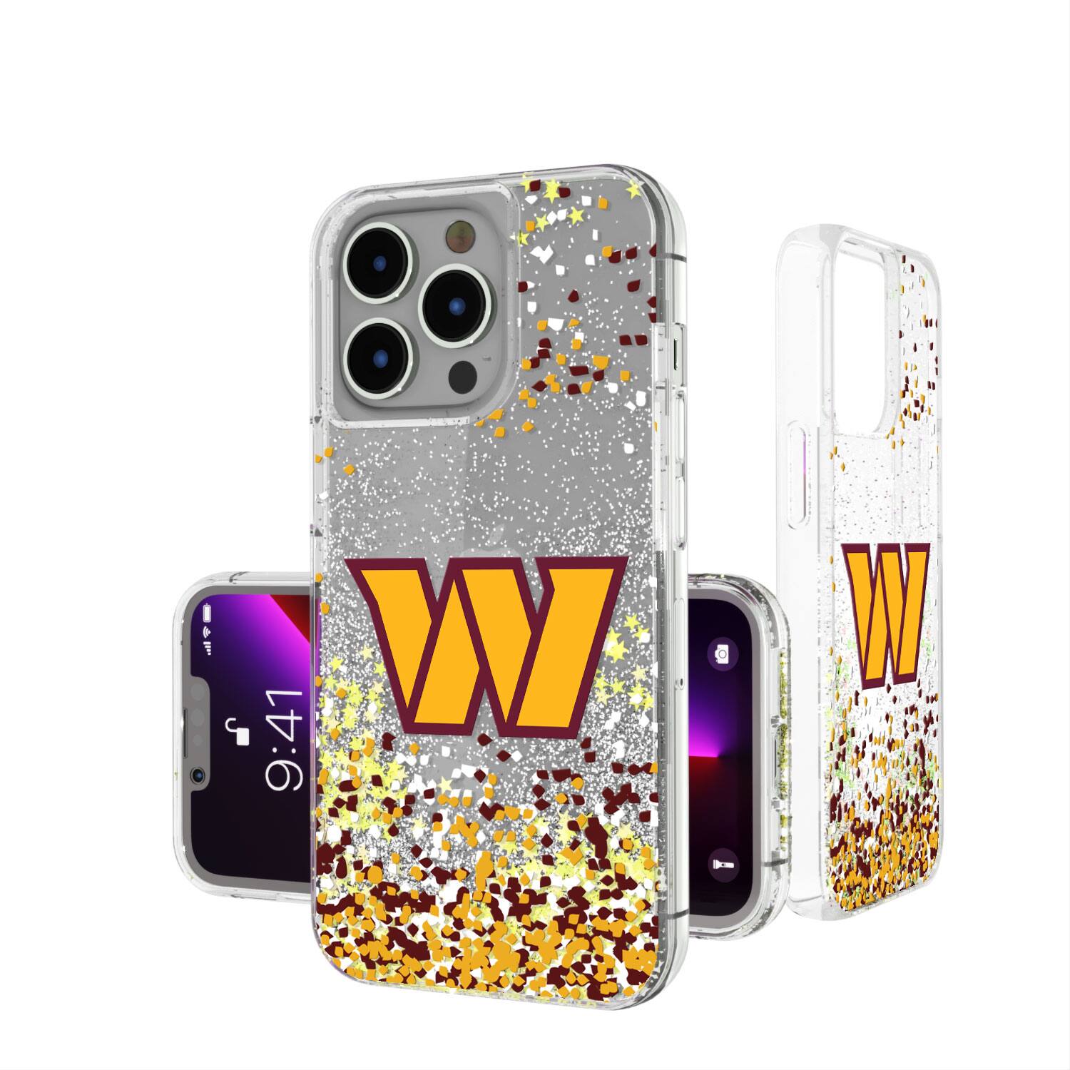 Keyscaper NFL Washington Commanders iPhone Glitter Case with Confetti ...