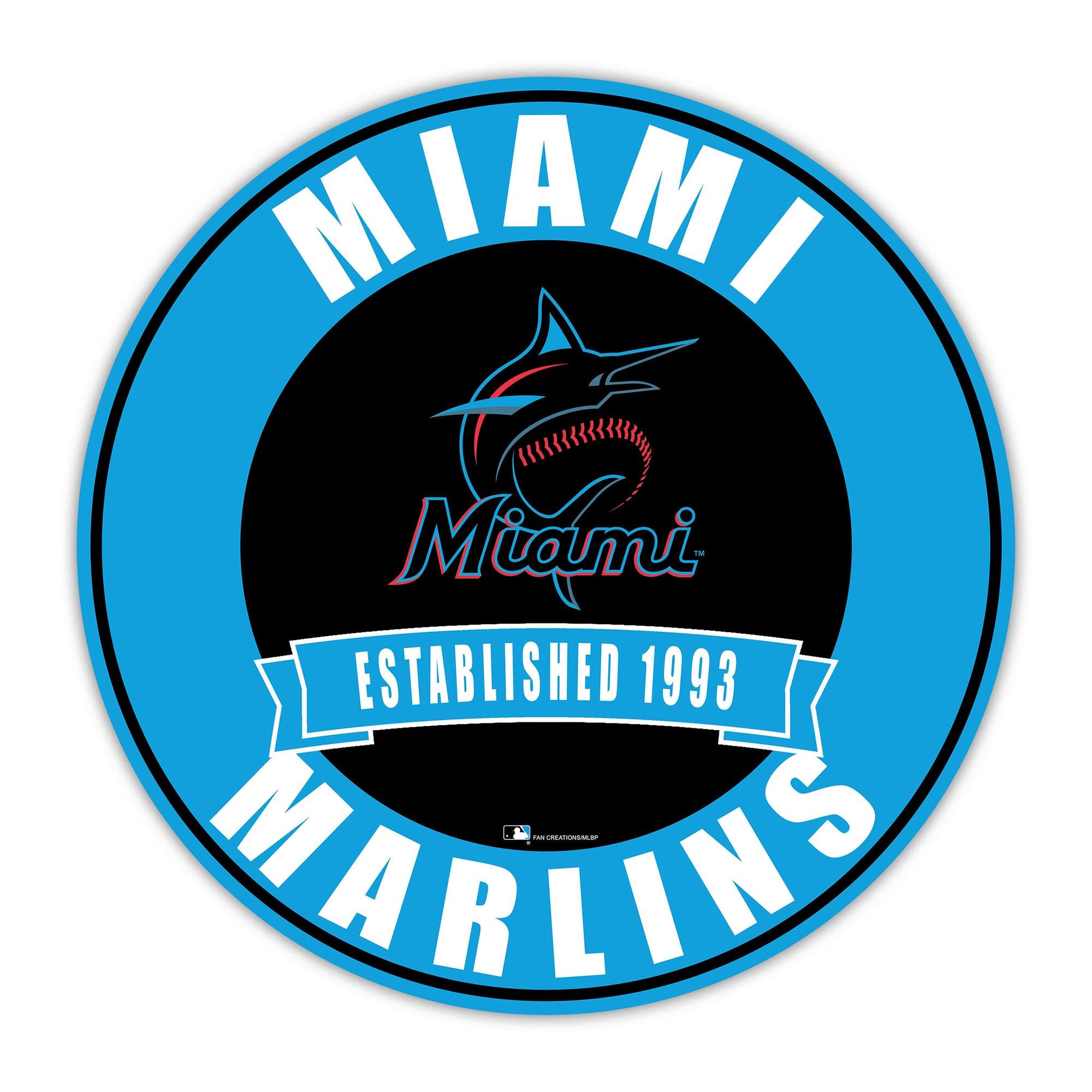 Fan Creations Miami Marlins 24" Circle with Banner Multicolor 203426095 - Best Buy