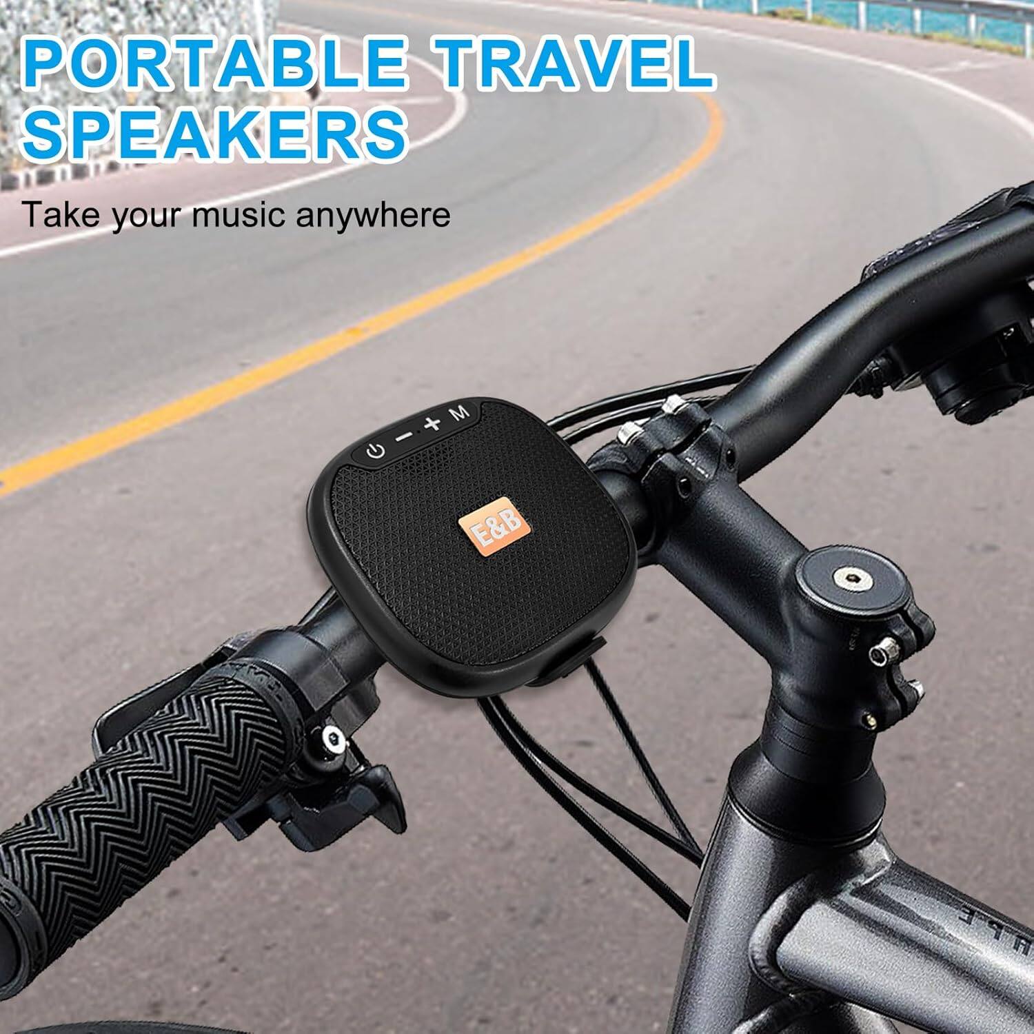 Stamp n Camp Portable Bluetooth Speaker for Bike, Mini Outdoor Travel Speakers, Wireless ...
