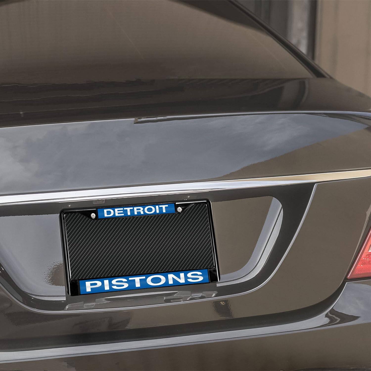 Rico Industries Detroit NBA Pistons Black Metal Laser Cut License Plate ...