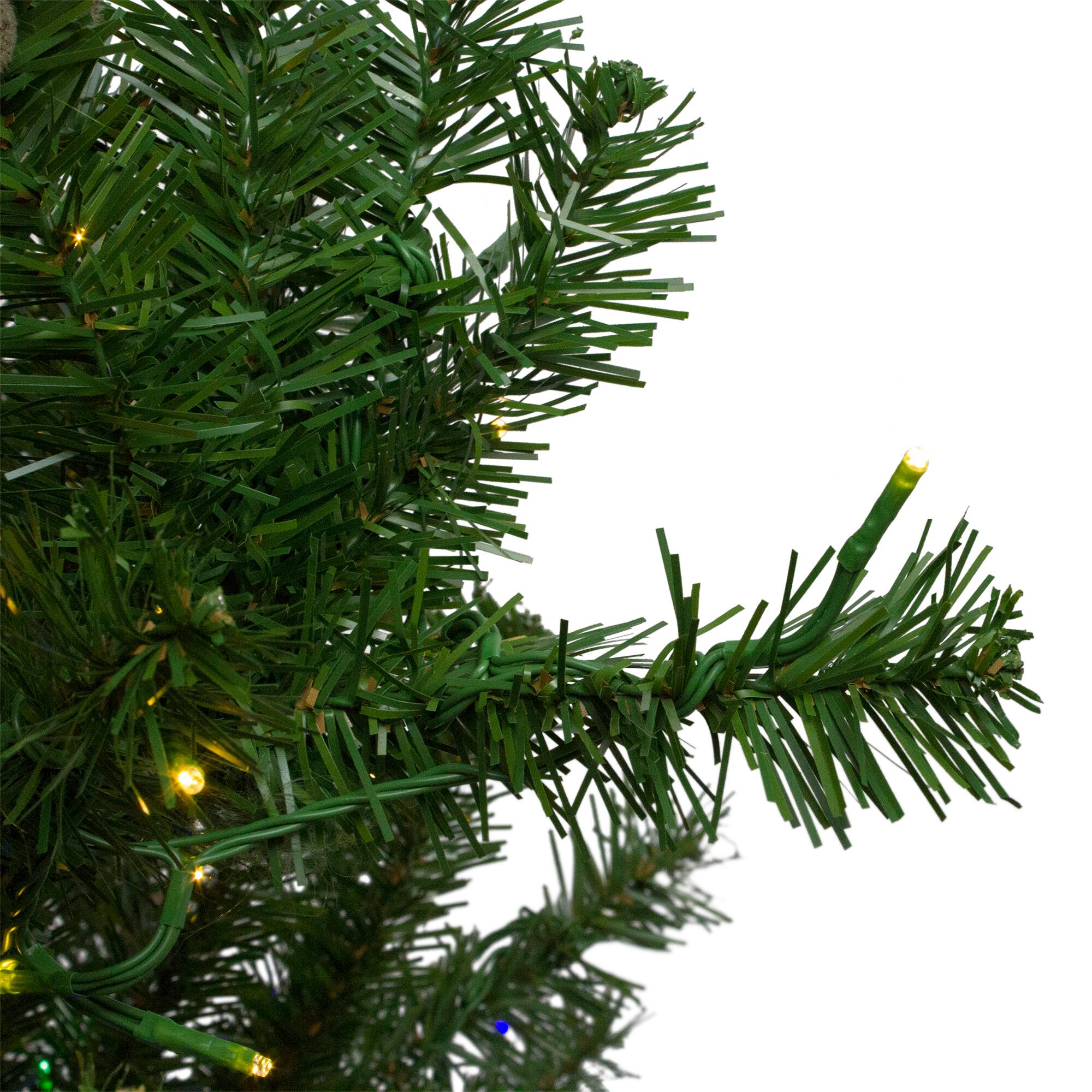 Northlight 7.5' Pre Lit Full Pike River Fir Artificial Christmas Tree ...