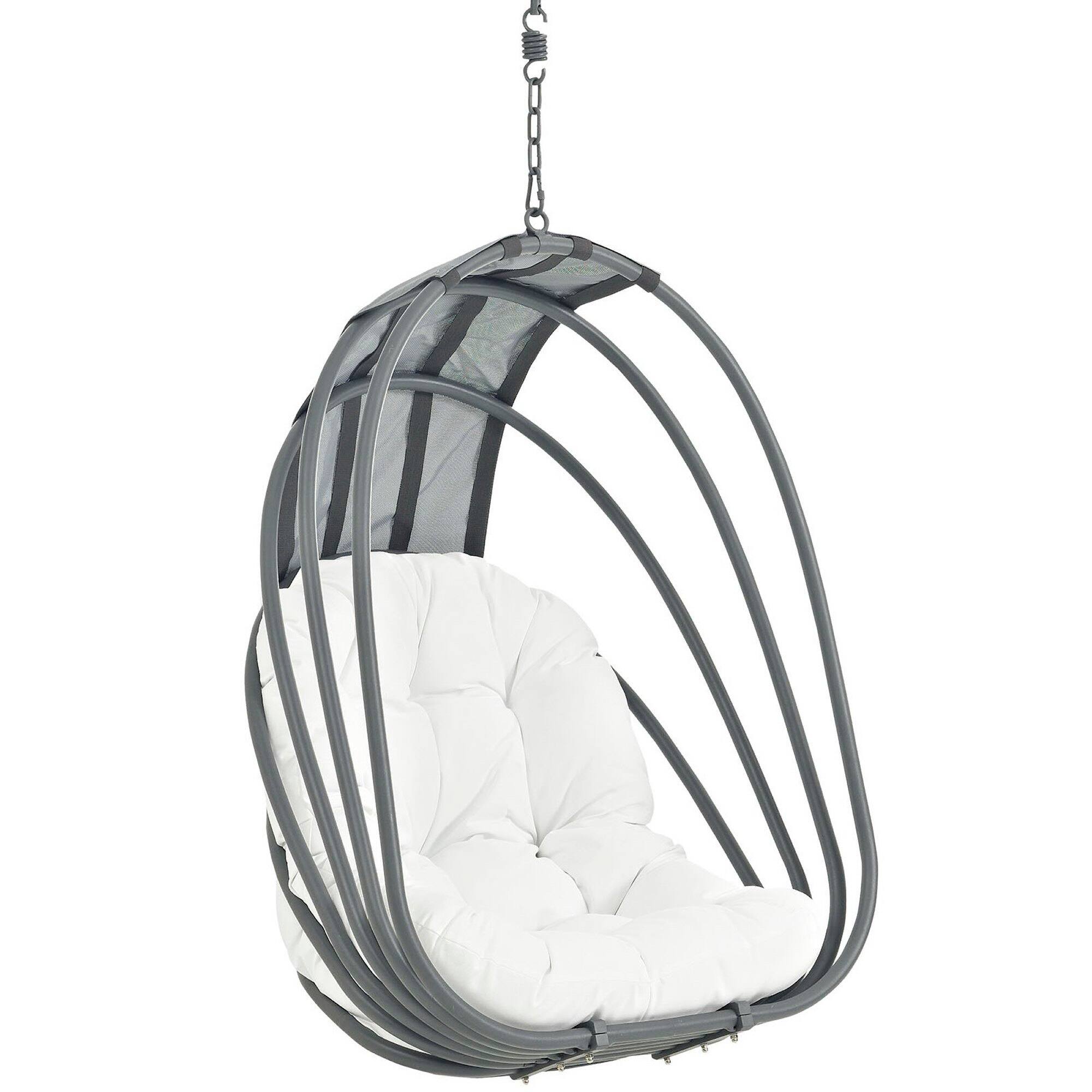 Whisk Outdoor Patio Swing Chair Without Stand by Modway White EEI-2656 ...