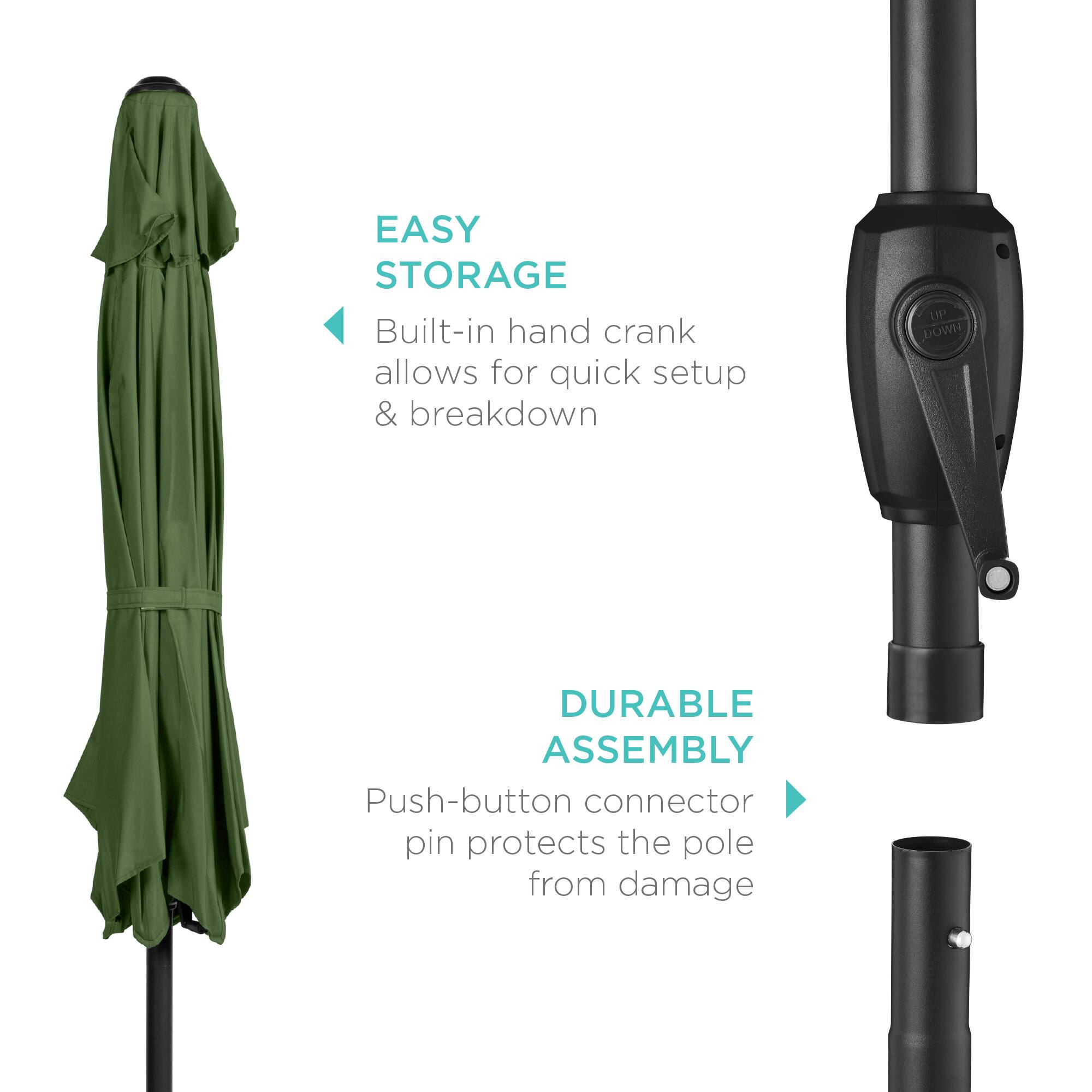 Best Choice Products 7.5ft Heavy Duty Outdoor Market Patio Umbrella w ...