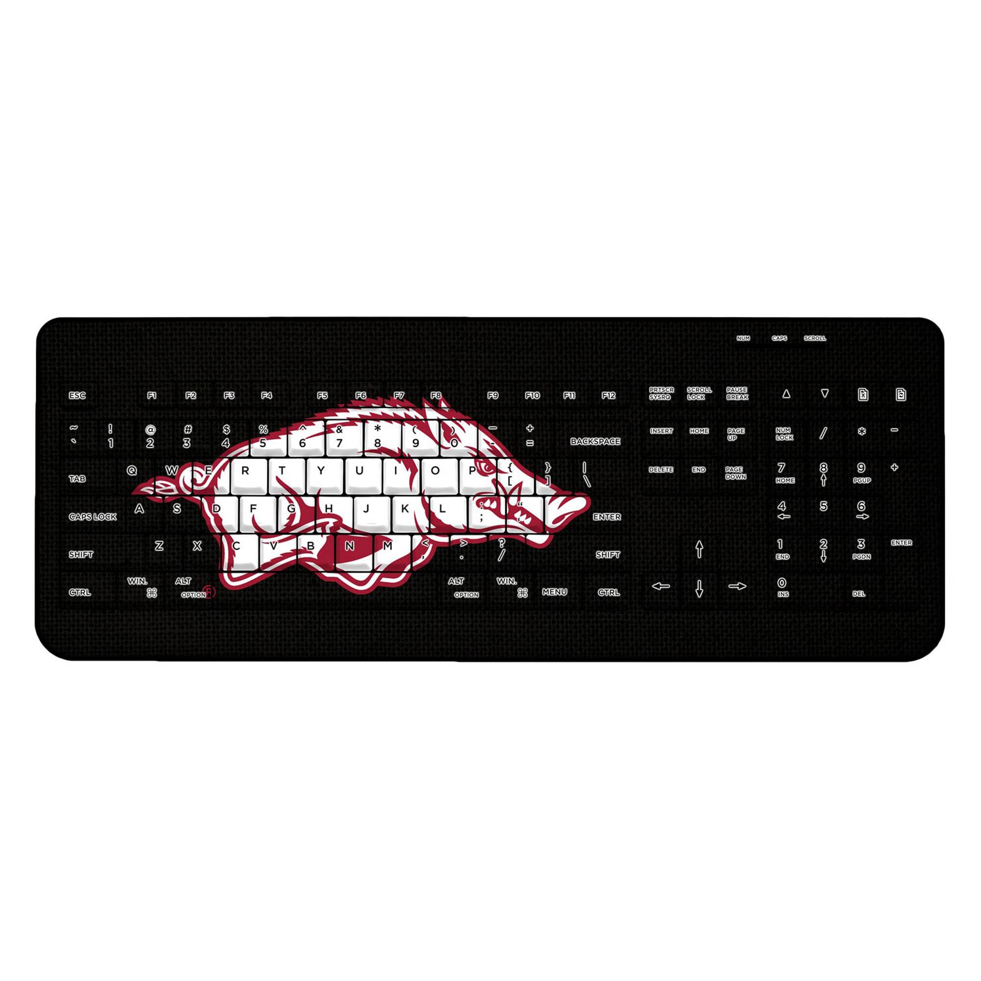 Keyscaper Arkansas Razorbacks Solid Design Wireless Keyboard Multicolor ...