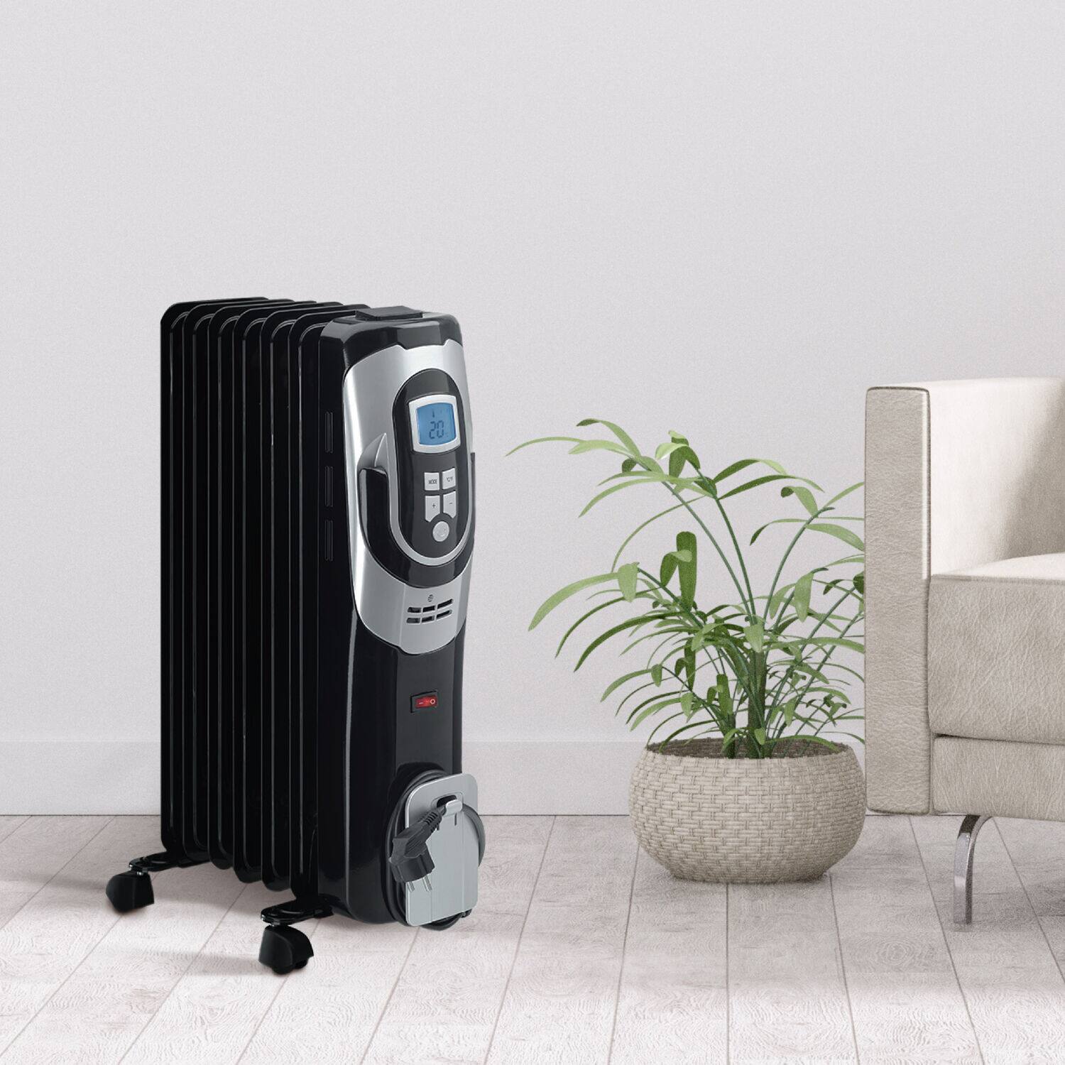 Customer Reviews: Lifesmart 1500W Digital Oil Filled Radiator Black YL ...