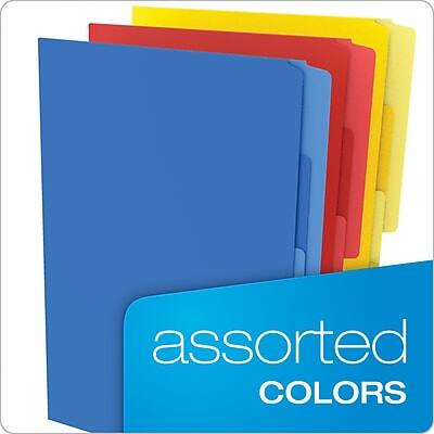 Pendaflex Divide it Up Recycled File Folder, 1/3 Cut Tab, Assorted ...