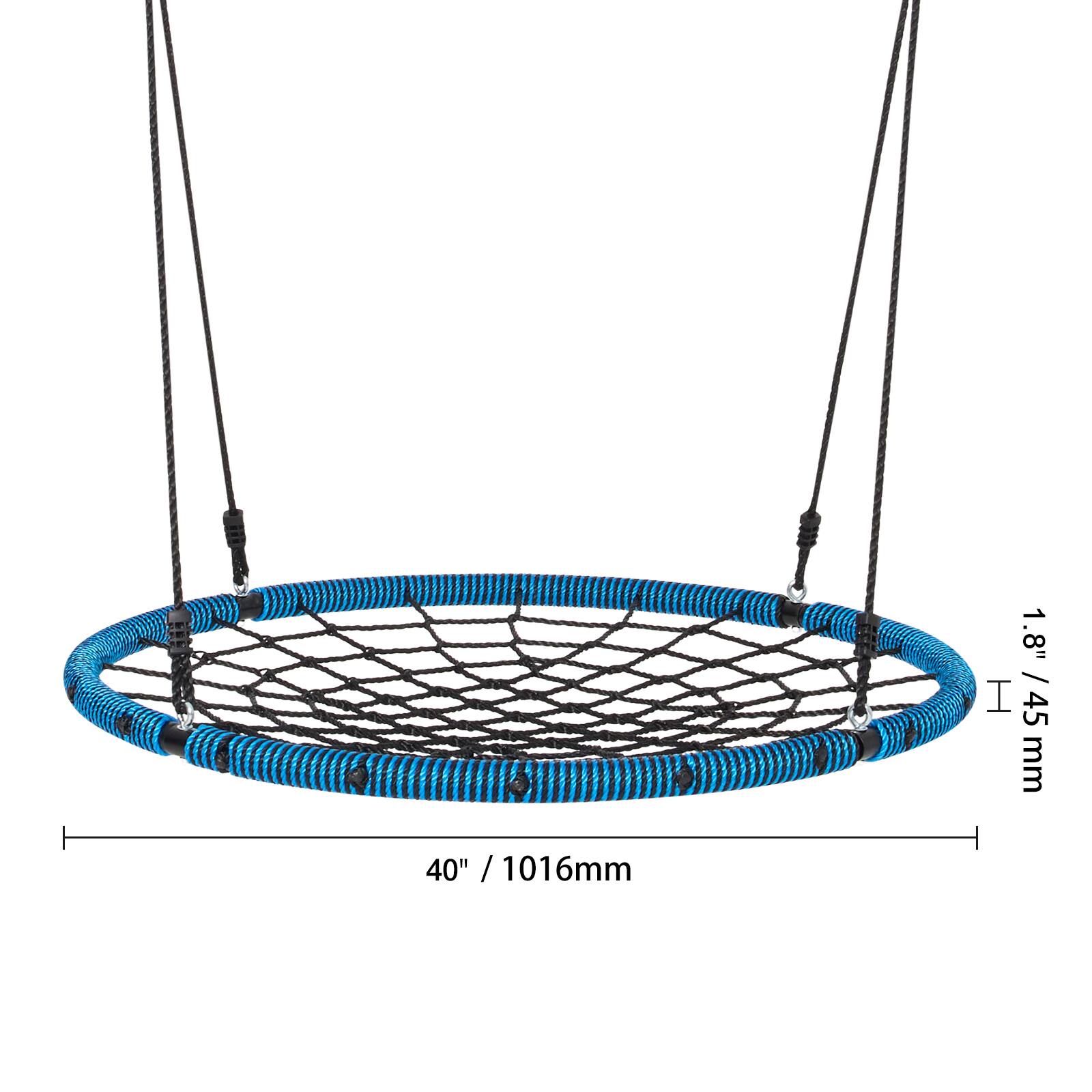 VEVOR Spider Web Saucer Swing, 40 Inch Round Swings for Kids Outdoor ...