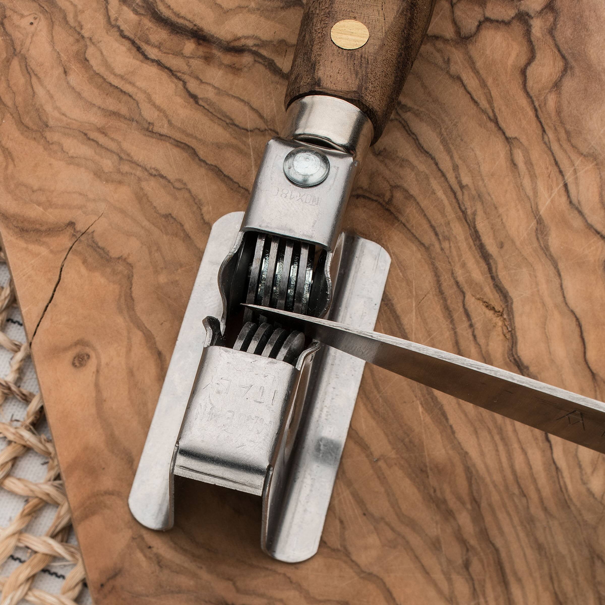 Kings County Tools Handheld Manual Knife Sharpener Dark Brown Wood ...