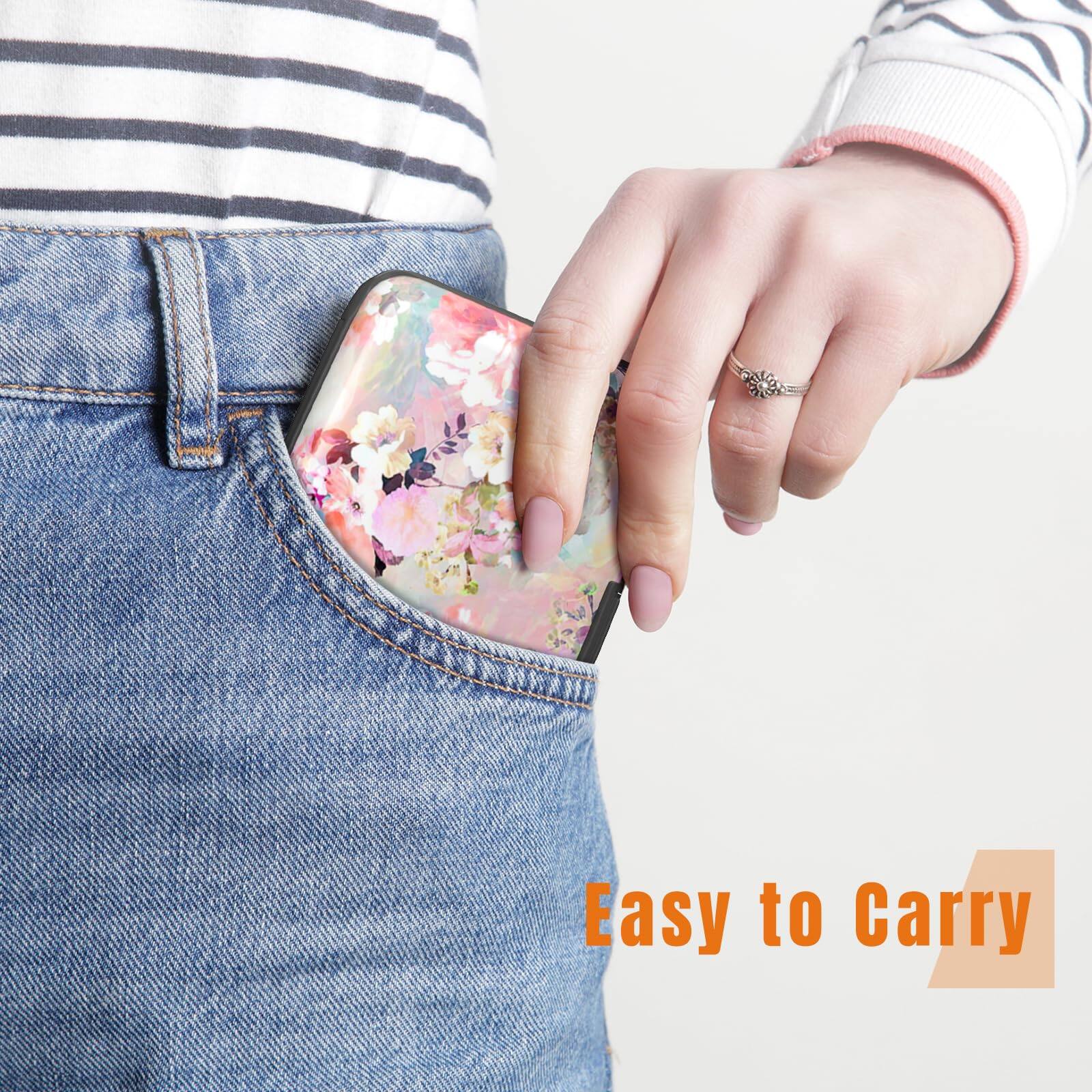 Jadie Link Aluminuml Credit Card Holder Mini Wallet Rfid Blocking Slim ...