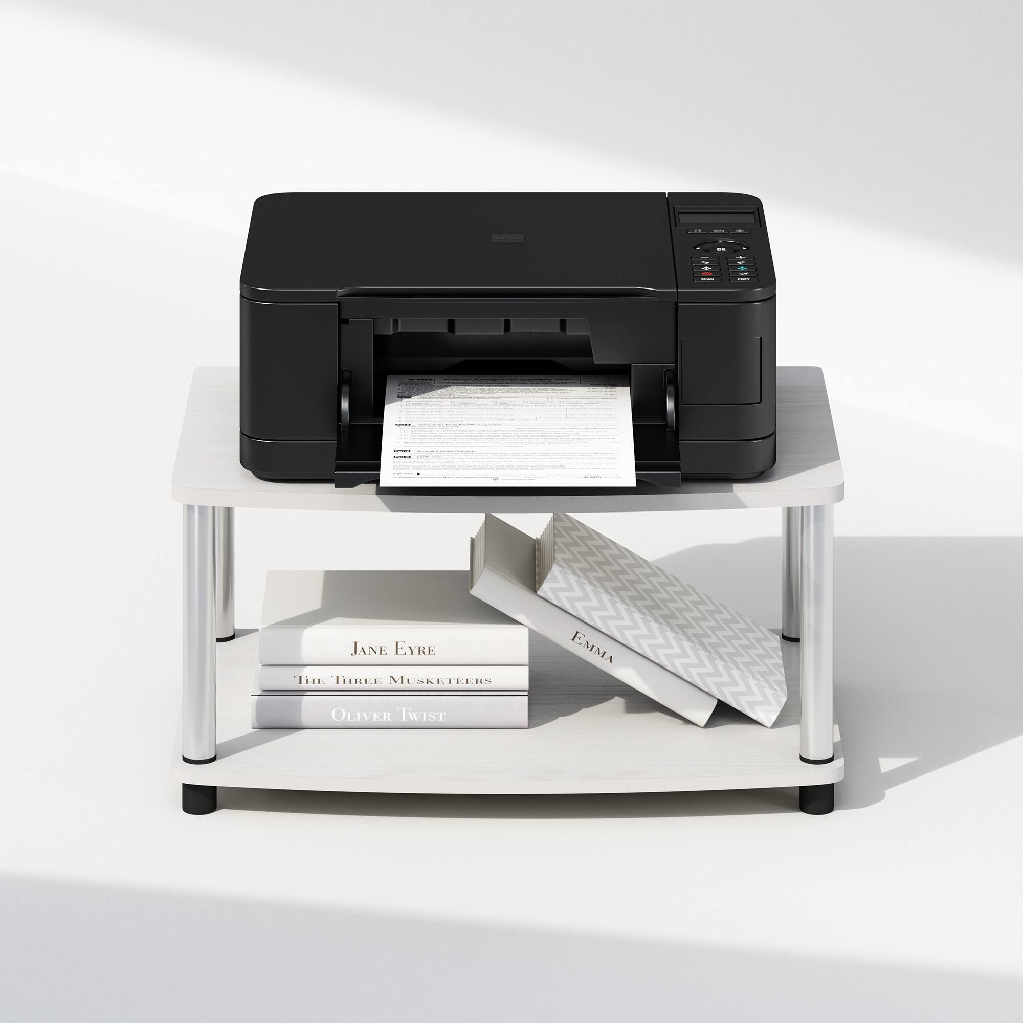 Furinno Turn N Tube 2 Tier Multipurpose Printer Stand Display & Storage ...