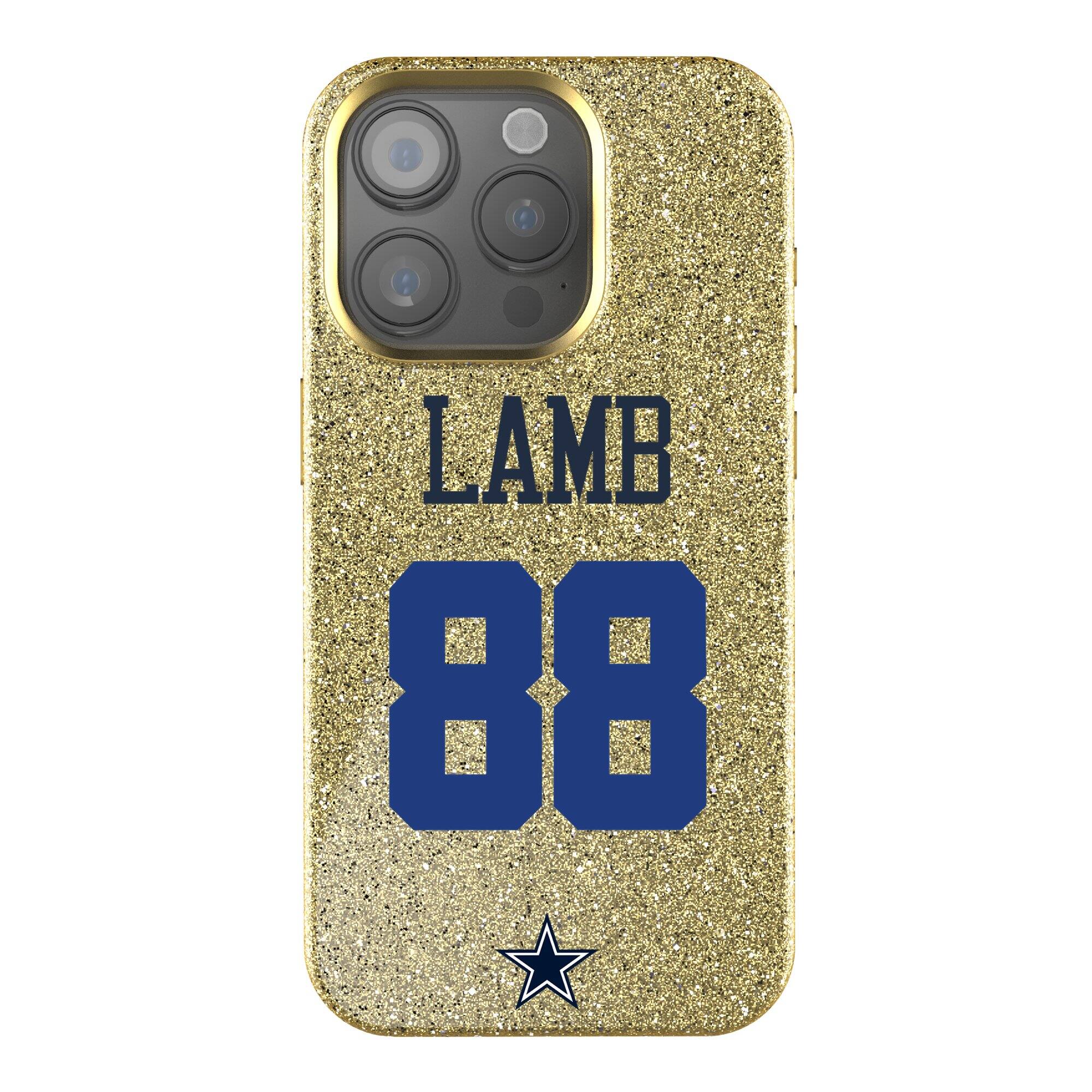 Keyscaper NFL CeeDee Lamb Dallas Cowboys Bling iPhone Case 14 Plus Gold ...