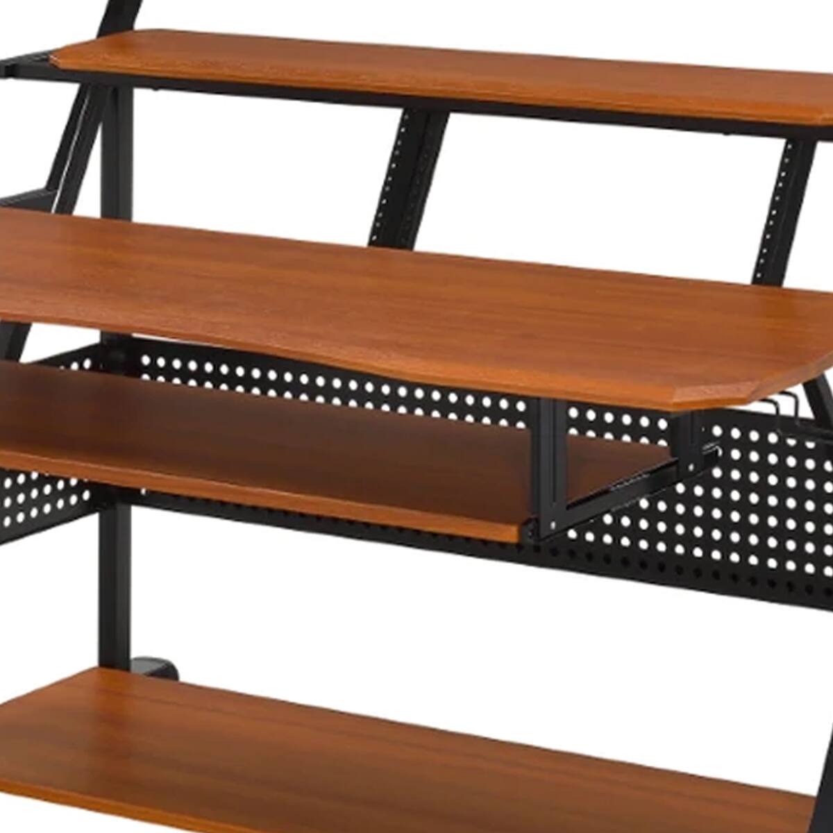 Manhattan Lane Gia 67 Inch Wood Music Desk Studio Station, Keyboard ...