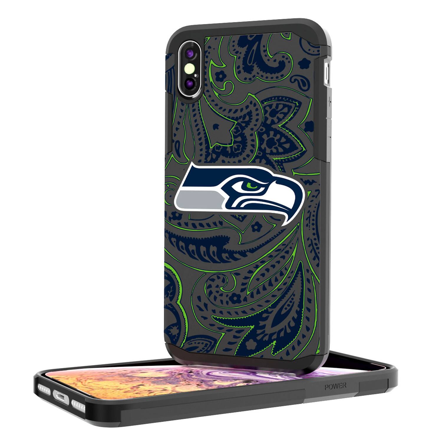 Keyscaper NFL Seattle Seahawks iPhone Rugged Paisley Design Case 15 Pro ...