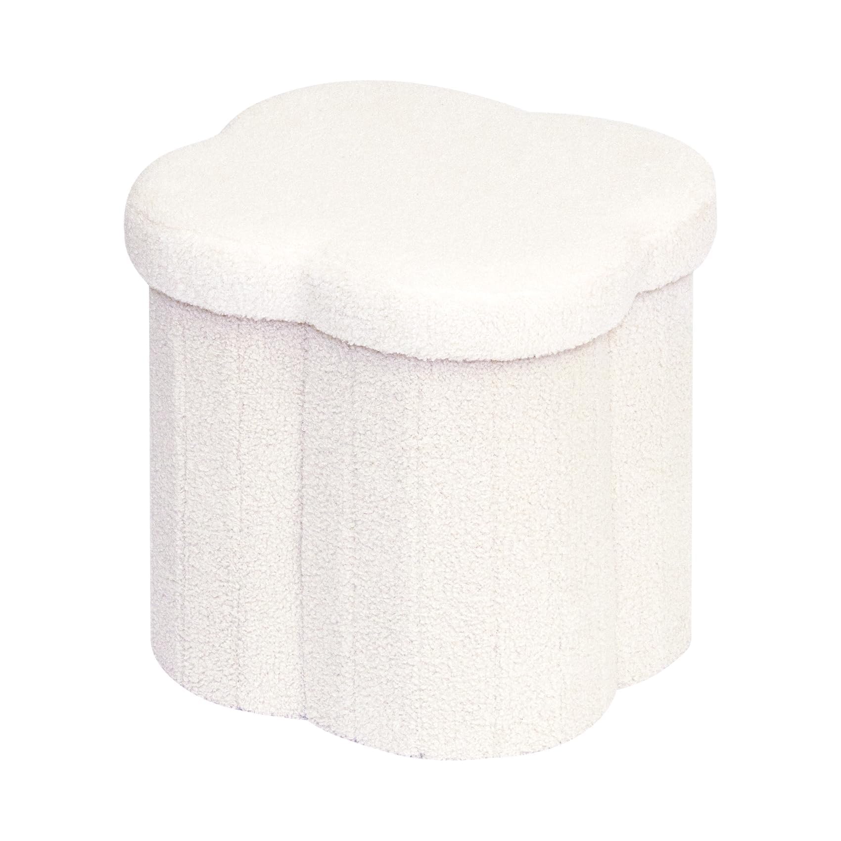 JETRANSPORT - Storage Ottoman Cube Heart Shaped Ottomans Foot Stool ...