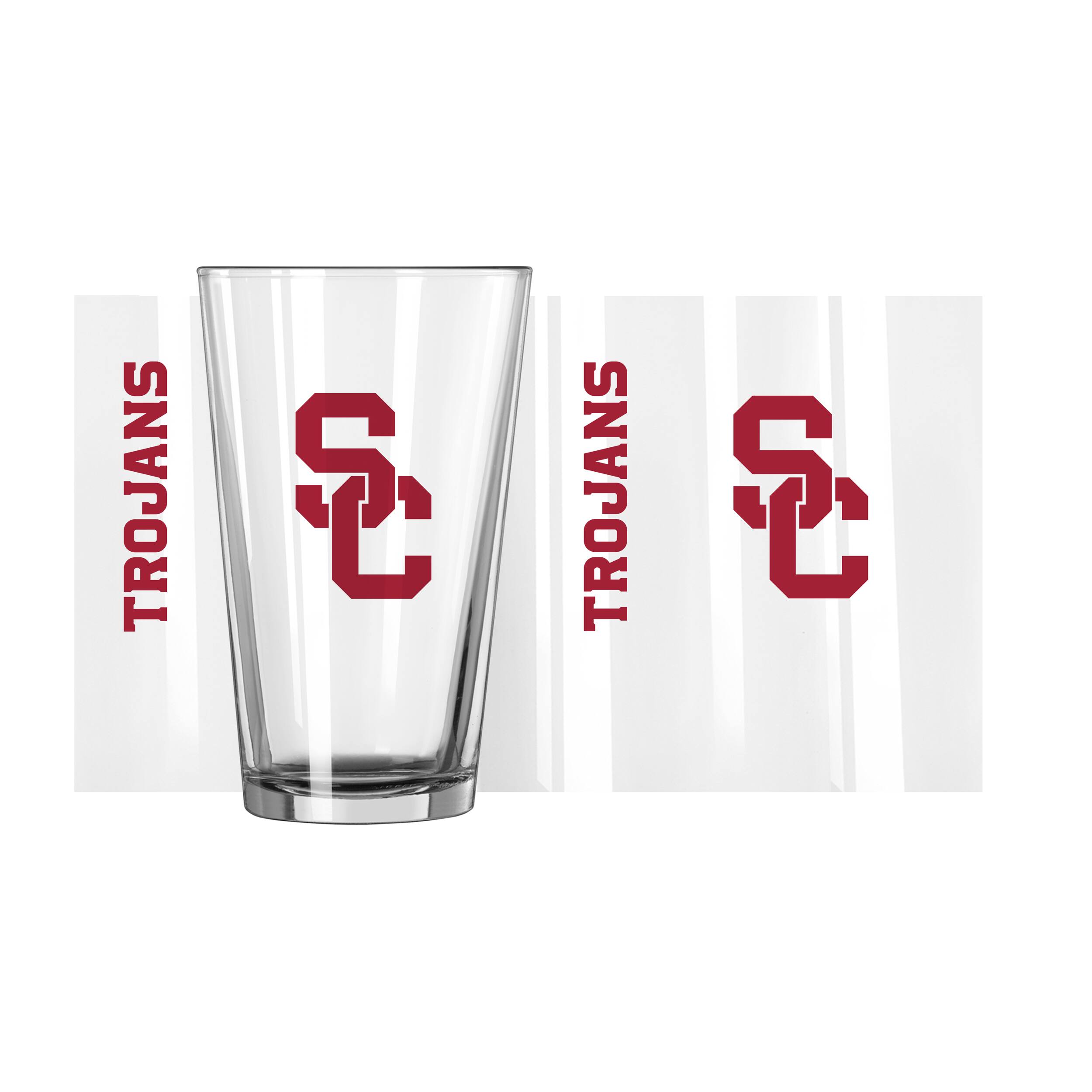 Logo Brands USC Trojans 16oz. Team Bold Wordmark Game Day Pint Glass ...