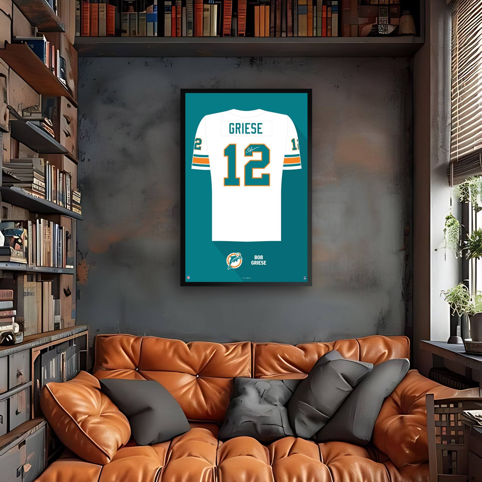 Sporticulture Bob Griese Miami Dolphins Framed 27" x 39" Retired Jersey ...