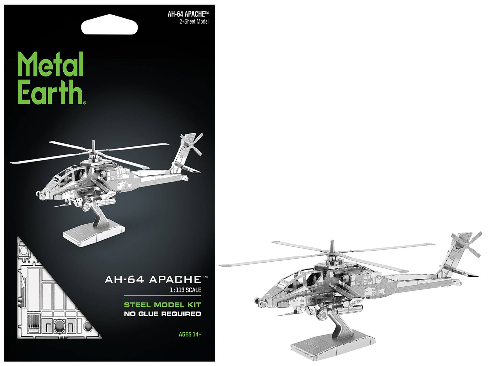Model Kit Boeing AH 64 Apache Attack Helicopter (Moderate Difficulty ...