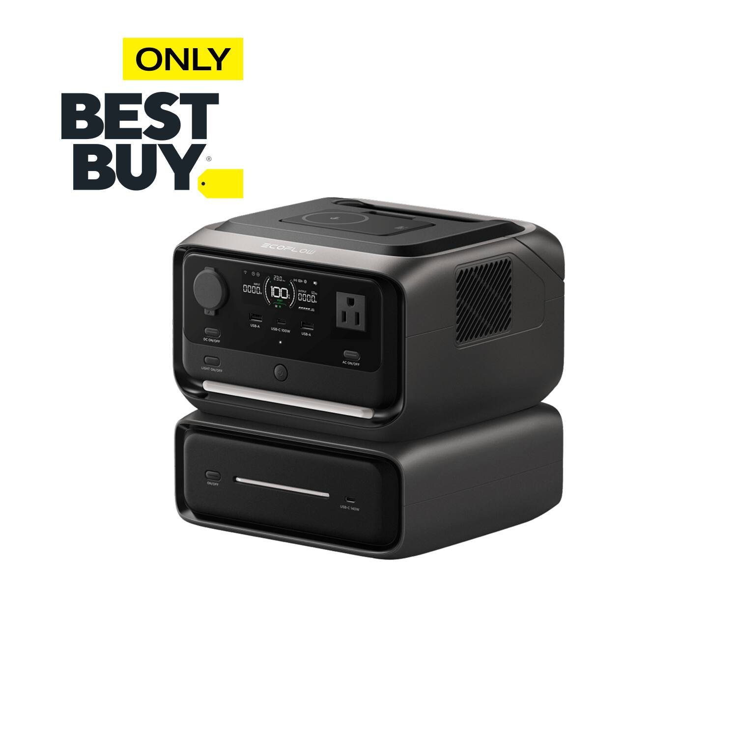 EcoFlow River 3 Max (Wireless) Portable 572Wh Capacity Power Station (572 Wh Capacity) Black ...