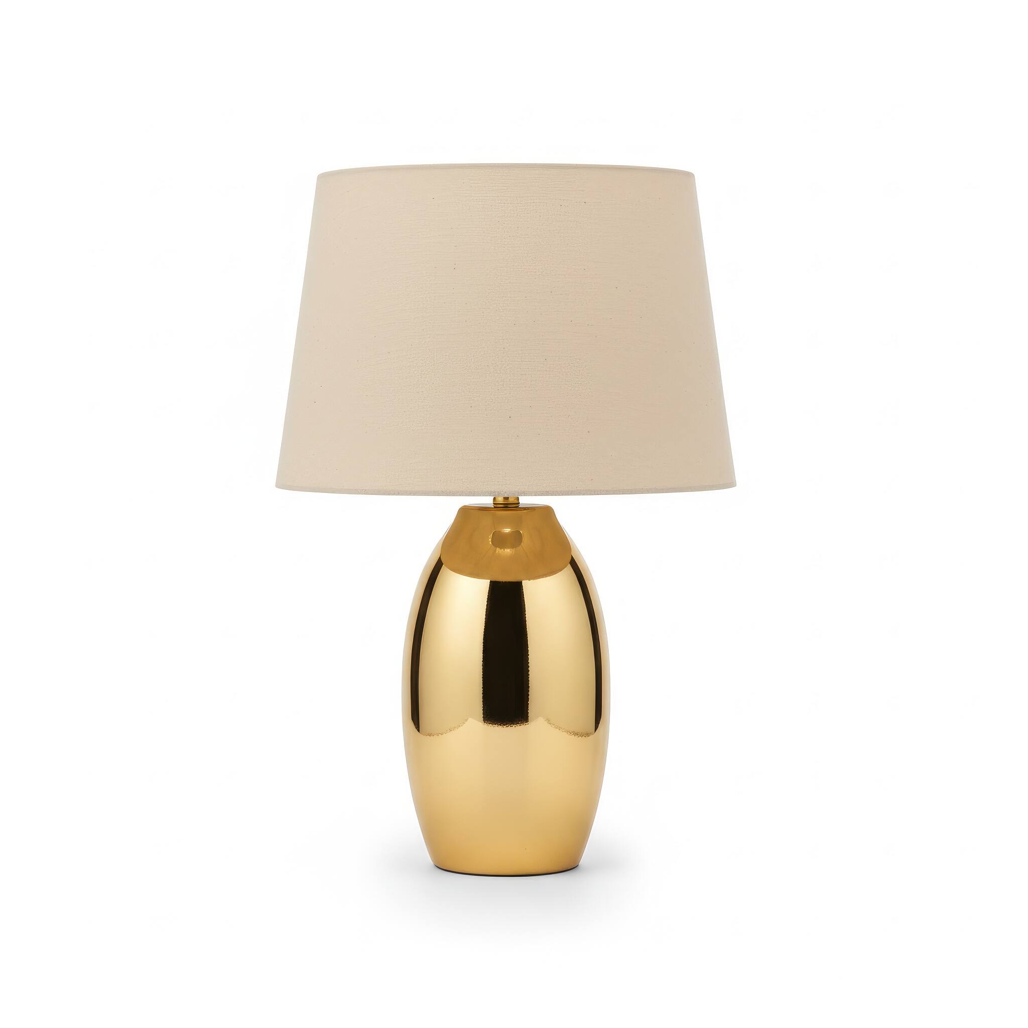 FC Design 23"H Gold Glossy Vase w/ Matching Fabric Shade Table Lamp DG ...