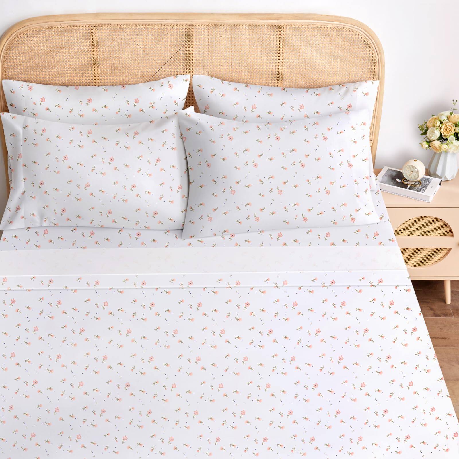 Dapper Styles Queen Sheet Set Floral Cottage Core Botanical Patterned ...