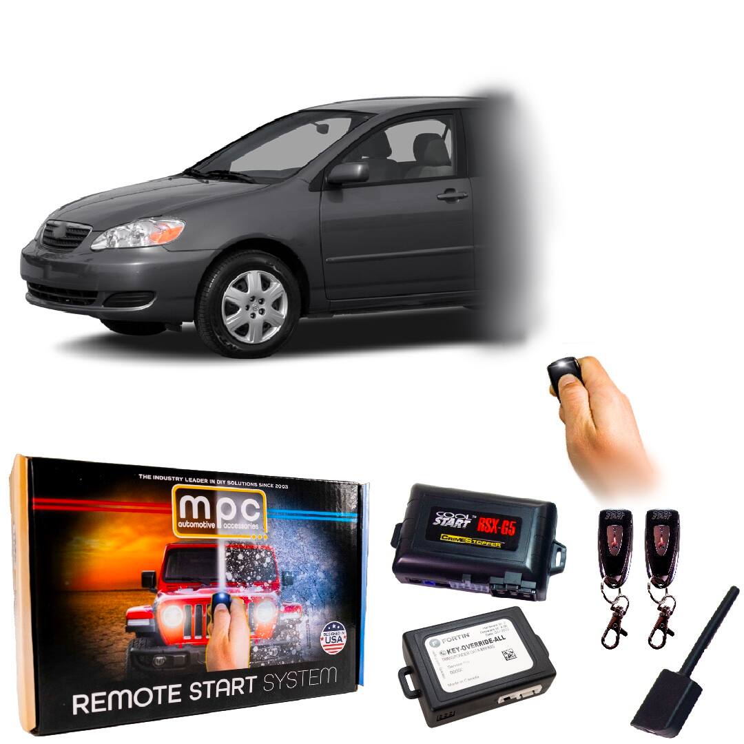 MPC 1 Button Remote Start Kit For 2005 2008 Toyota Corolla Black B-1486 ...