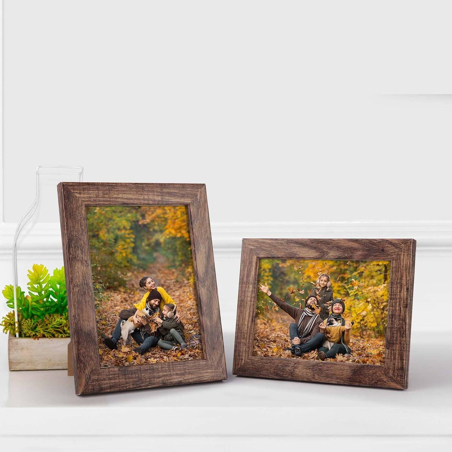blue Picture Frames 4x6 Rustic Frame Fits 4 by 6 Inch Prints Wall ...