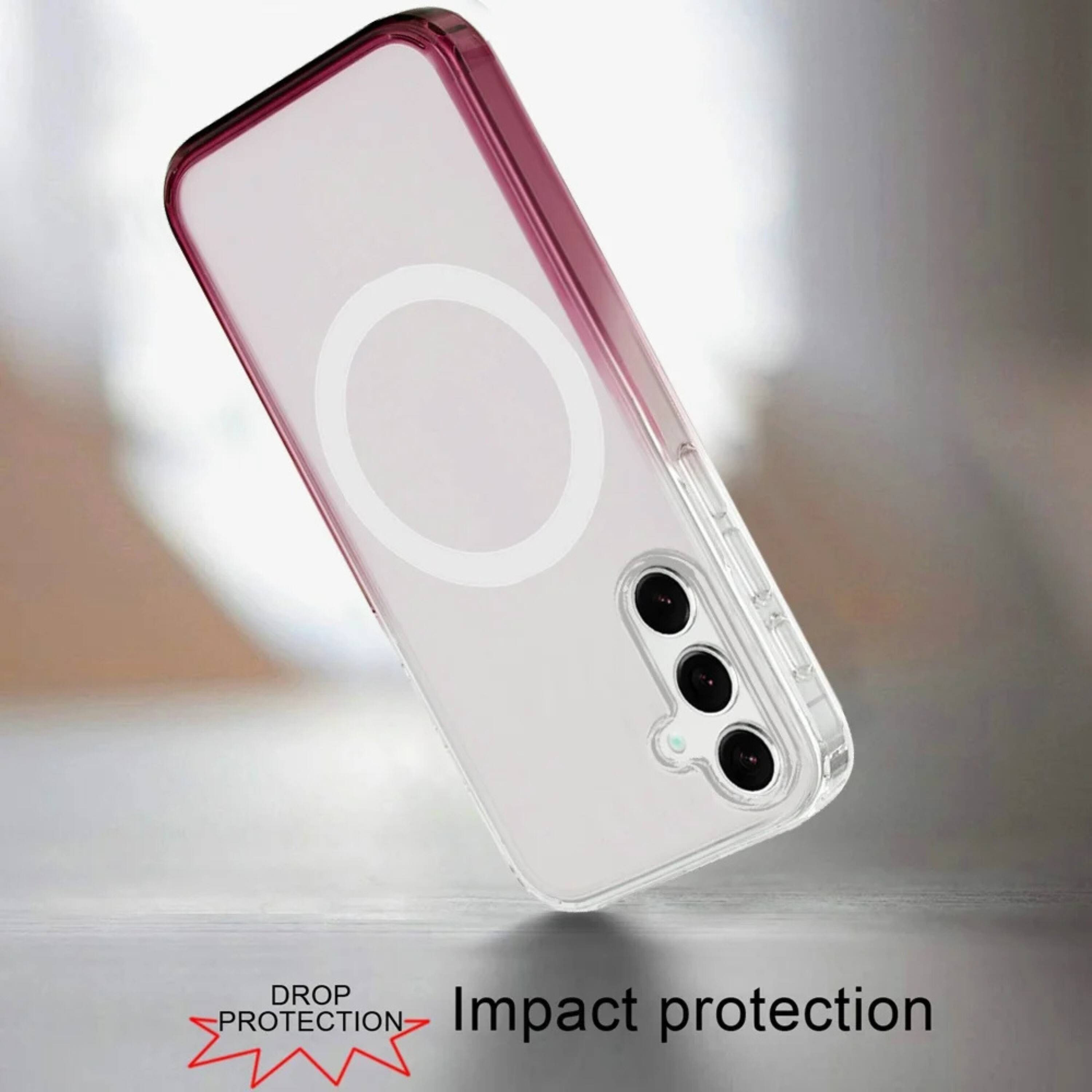 Kitcheniva Magnetic Circle Gradient Two Tone Case With Tempered Glass ...