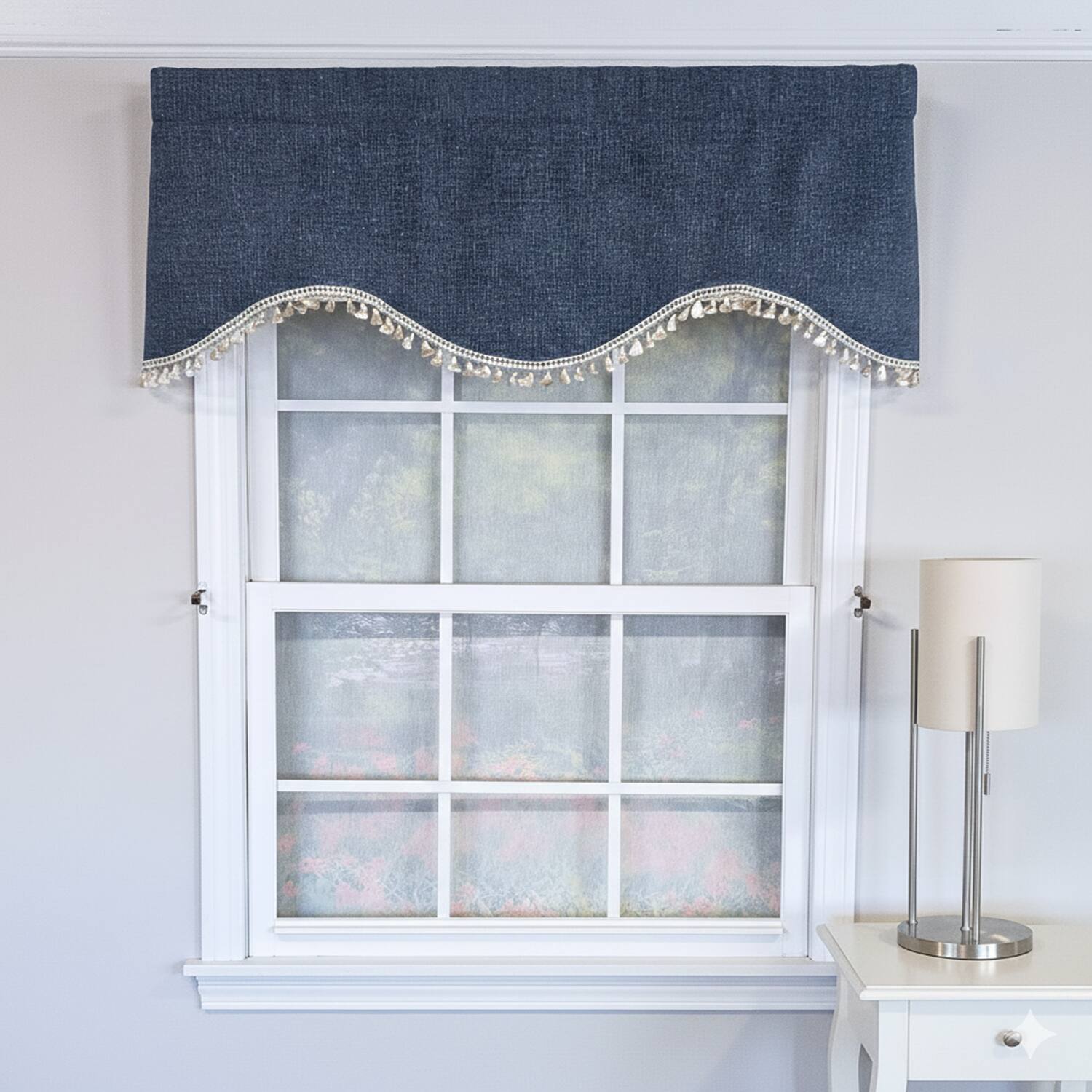 RLF Home Flanel Cornice 100% Cotton Rod Pocket Lined Window Valance 50 ...