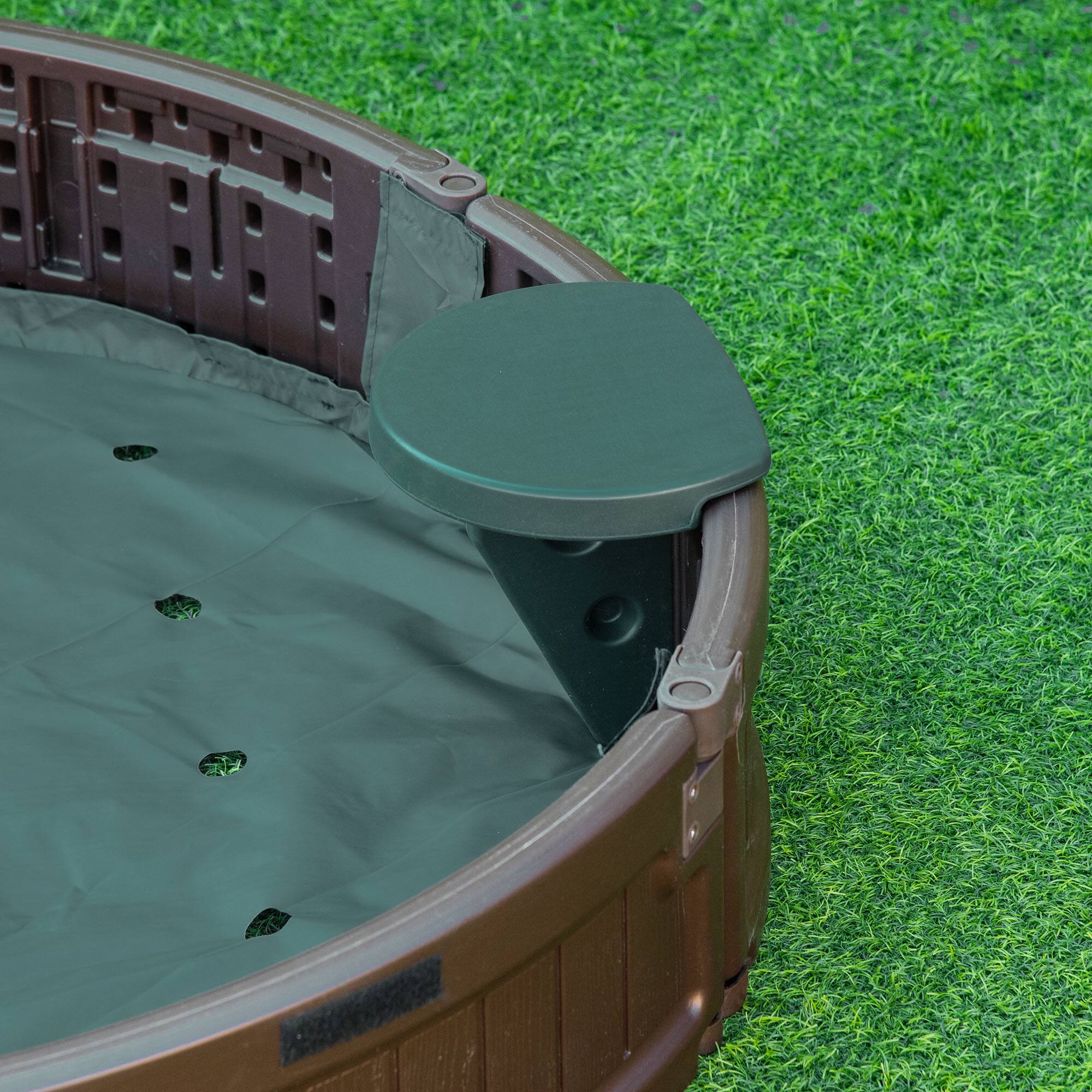 Outsunny Kids Outdoor Sandbox, Cover, Garden Bed Sand Pit, Easy ...