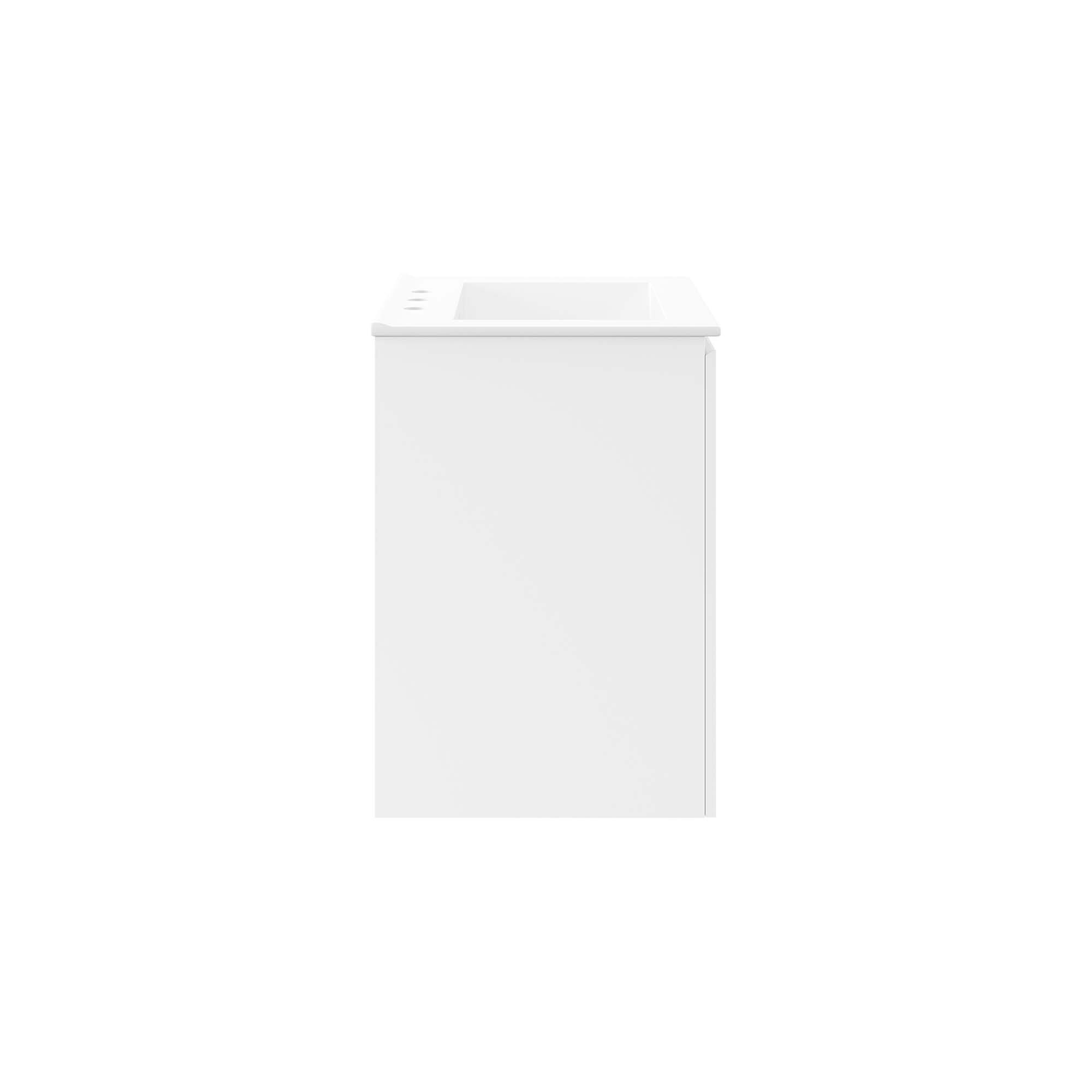 Modway Bryn Wall Mount Bathroom Vanity Basin Included White White EEI ...